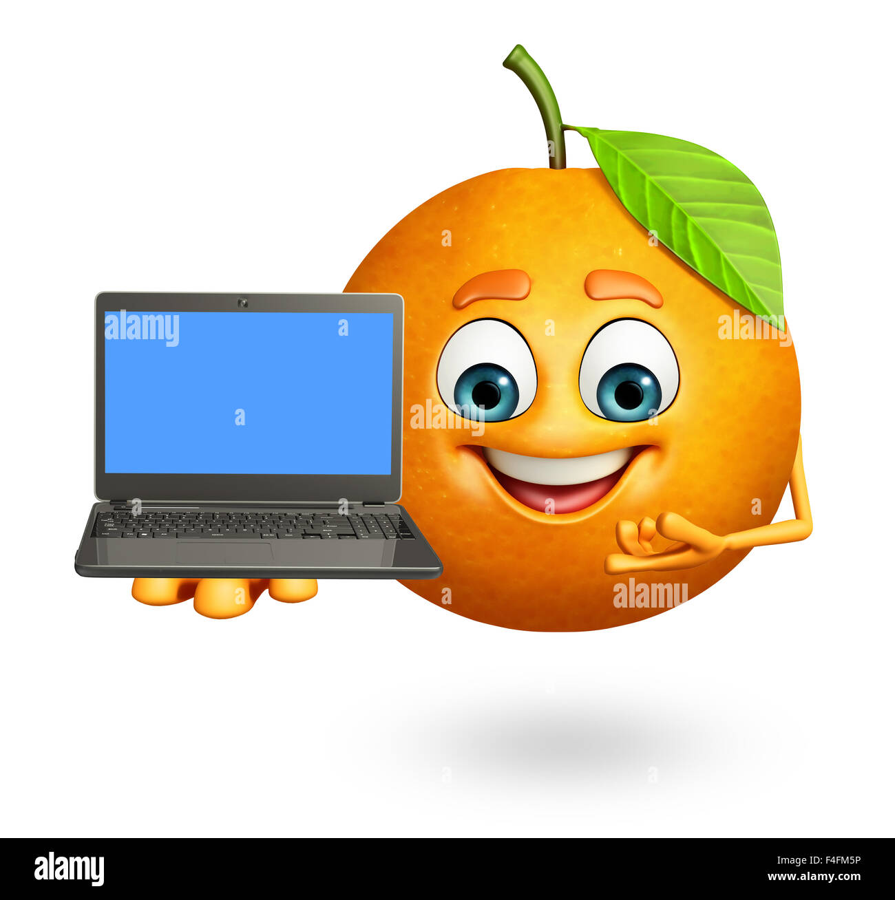 3d rendered illustration of orange cartoon character Stock Photo - Alamy