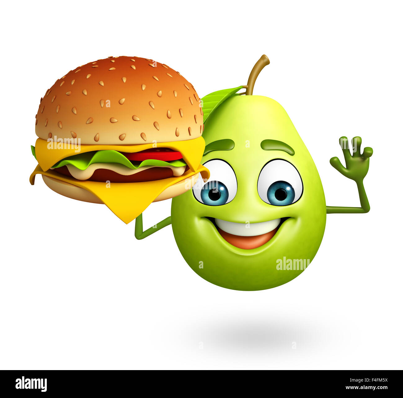 3d rendered illustration of guava cartoon character Stock Photo - Alamy