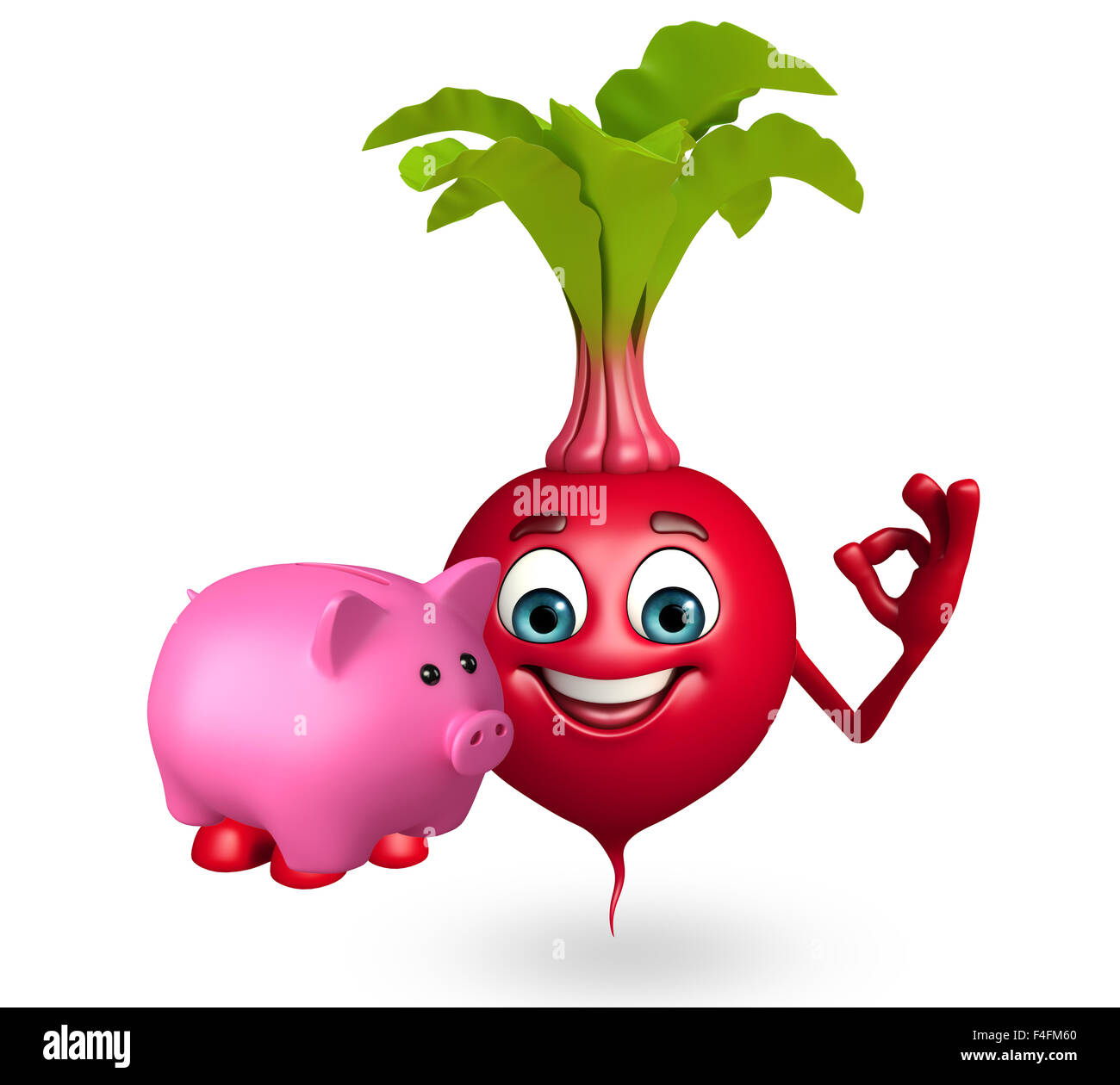 3d rendered illustration of cartoon character of beet root Stock Photo ...