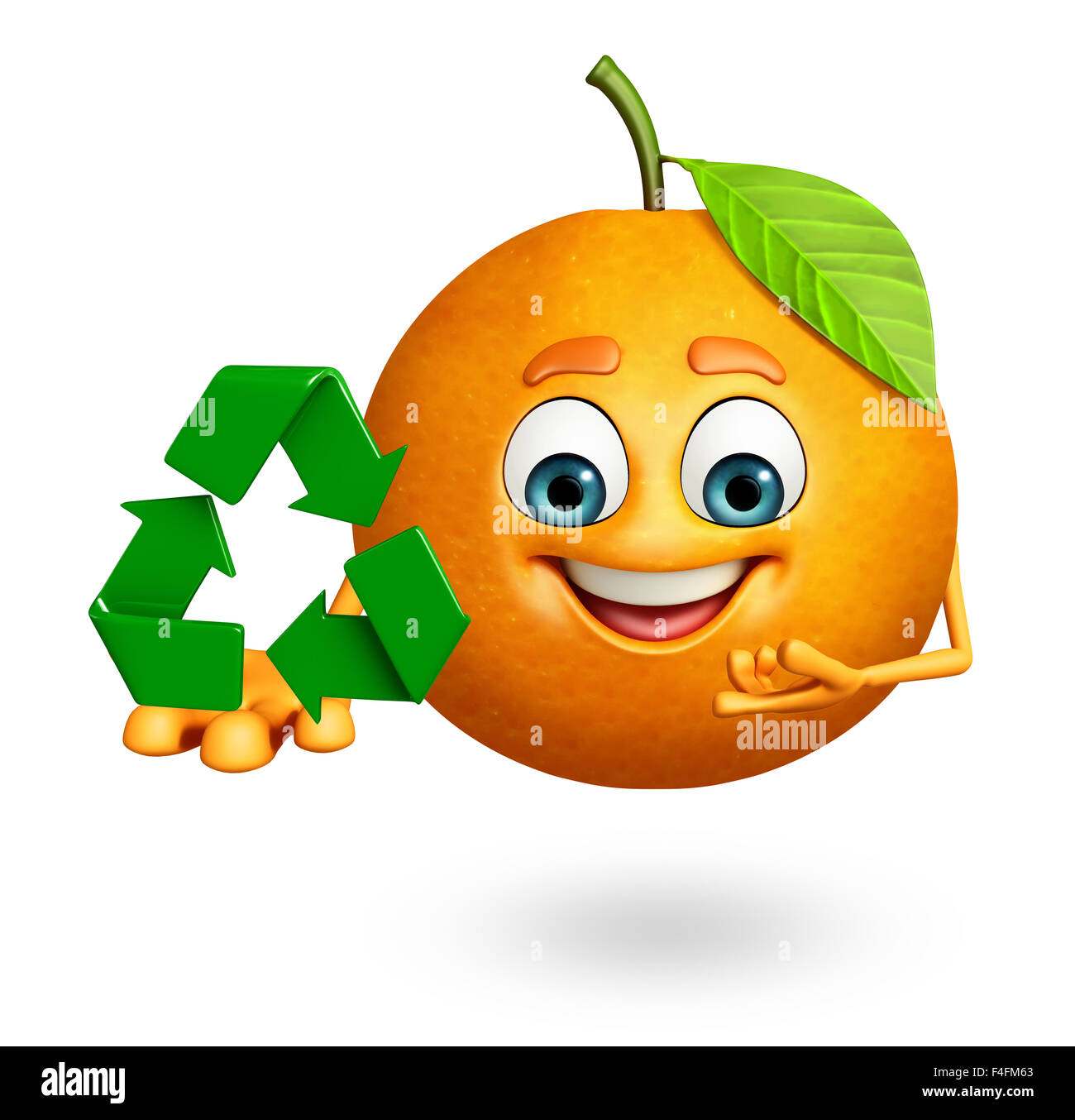 3d rendered illustration of orange cartoon character Stock Photo - Alamy
