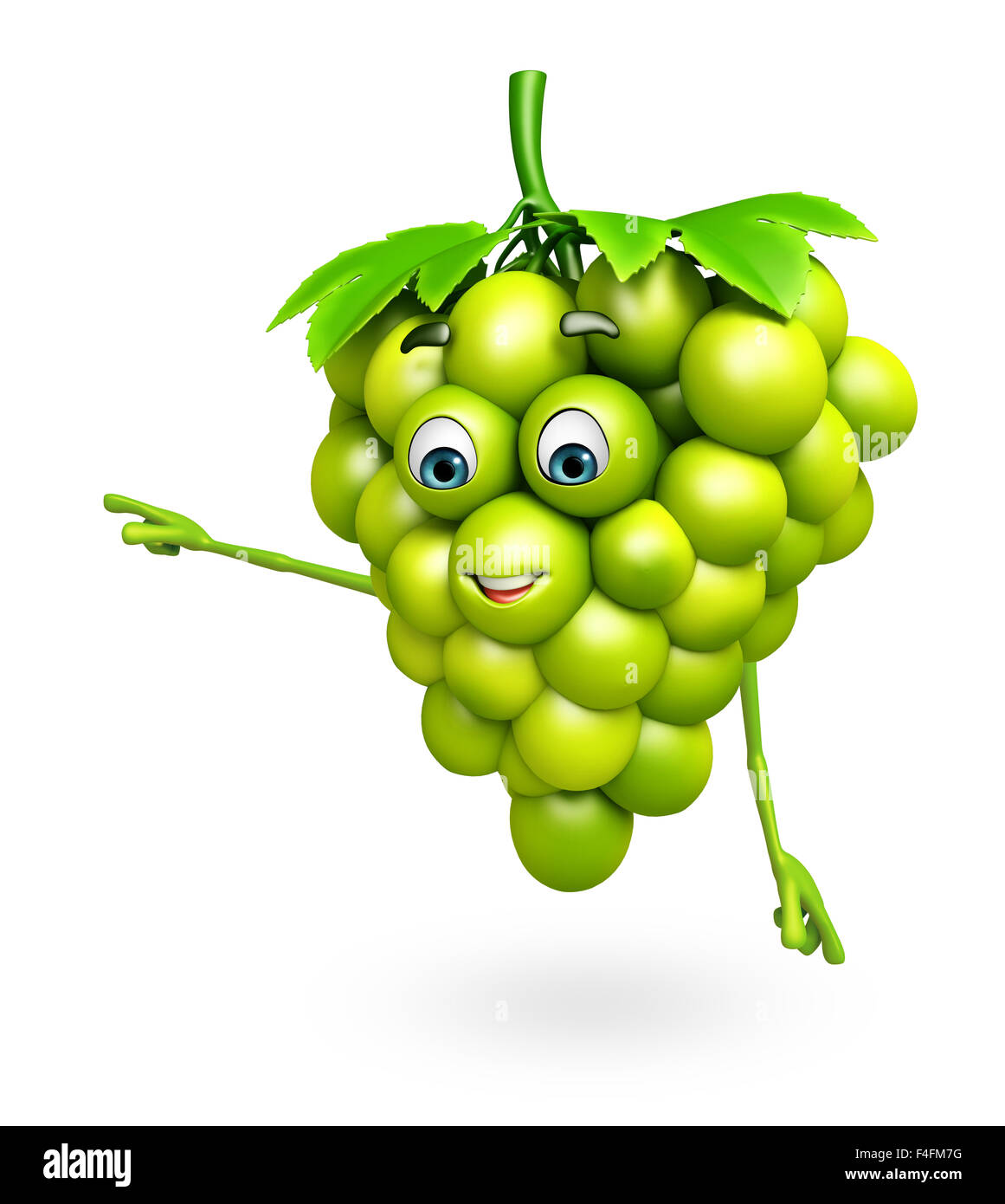 3d rendered illustration of grapes cartoon character Stock Photo - Alamy