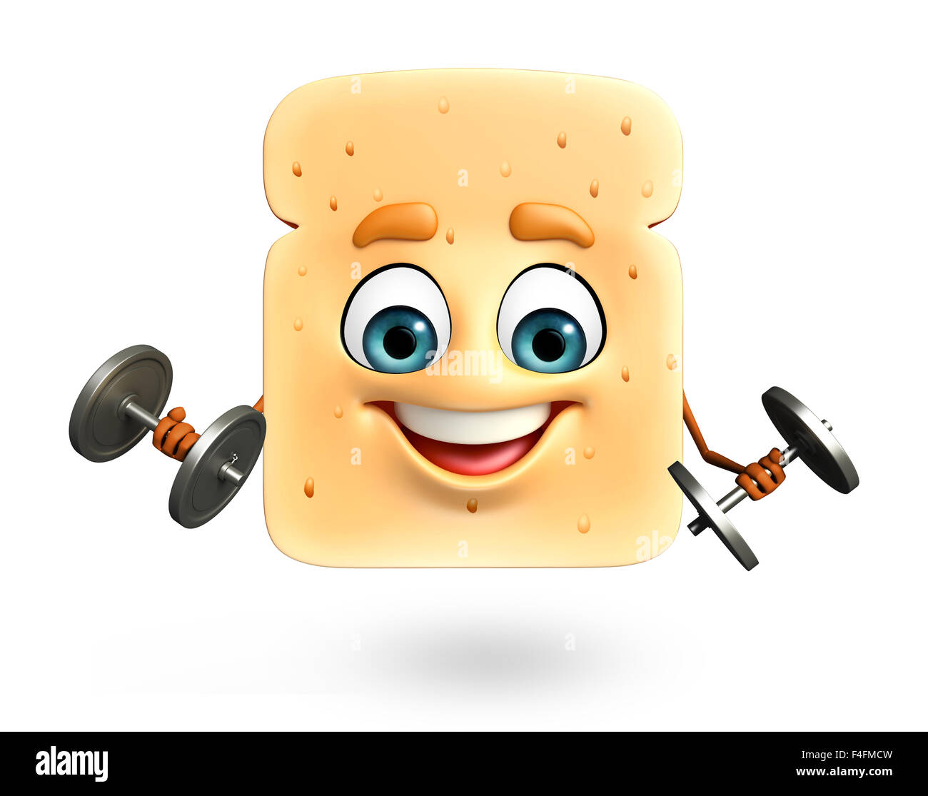 3d rendered illustration of cartoon character of bread Stock Photo - Alamy