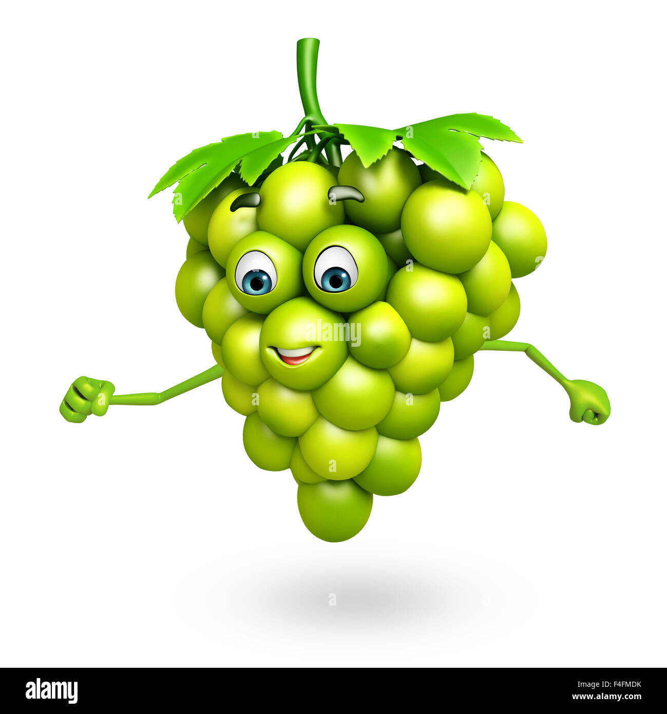 3d rendered illustration of grapes cartoon character Stock Photo - Alamy