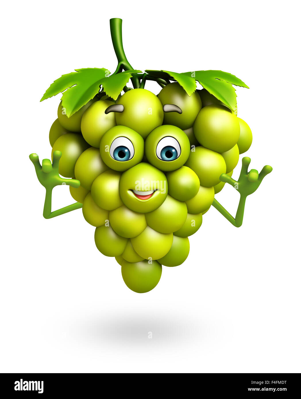 3d rendered illustration of grapes cartoon character Stock Photo - Alamy