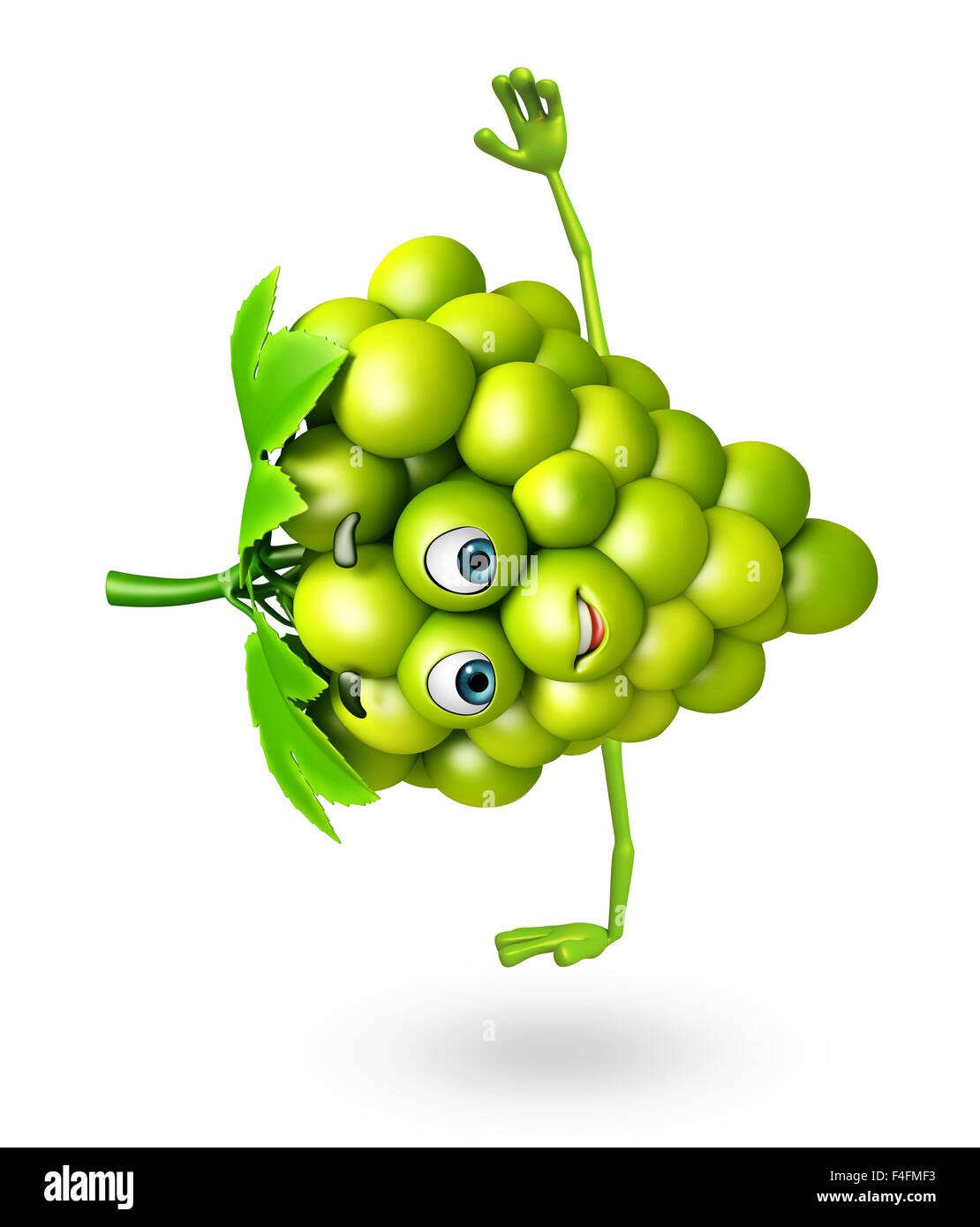 3d rendered illustration of grapes cartoon character Stock Photo - Alamy