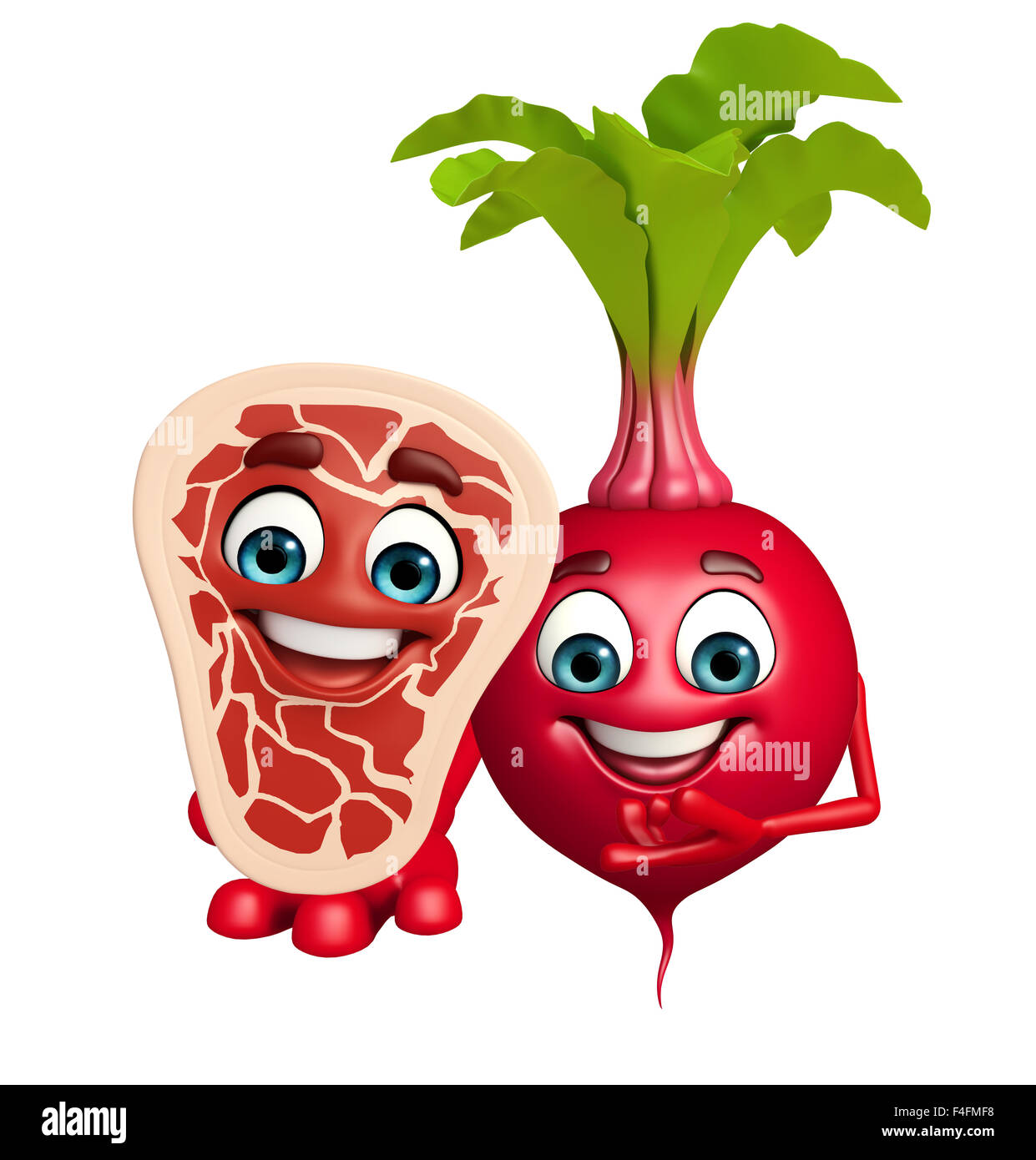 3d rendered illustration of cartoon character of beet root Stock Photo ...