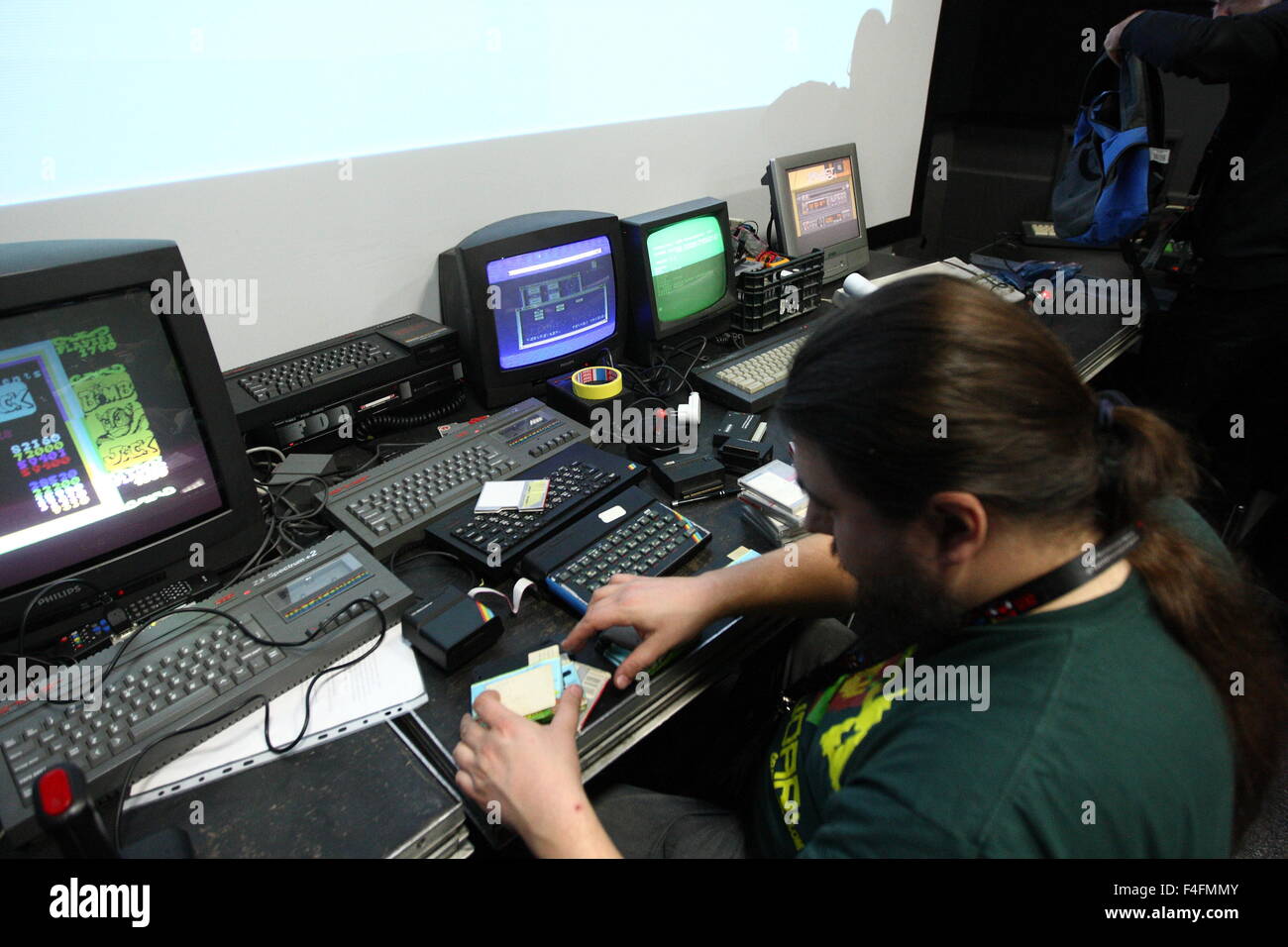 Gdansk, Poland 17th, Oct. 2015 Retro computers show in Gdansk named ...