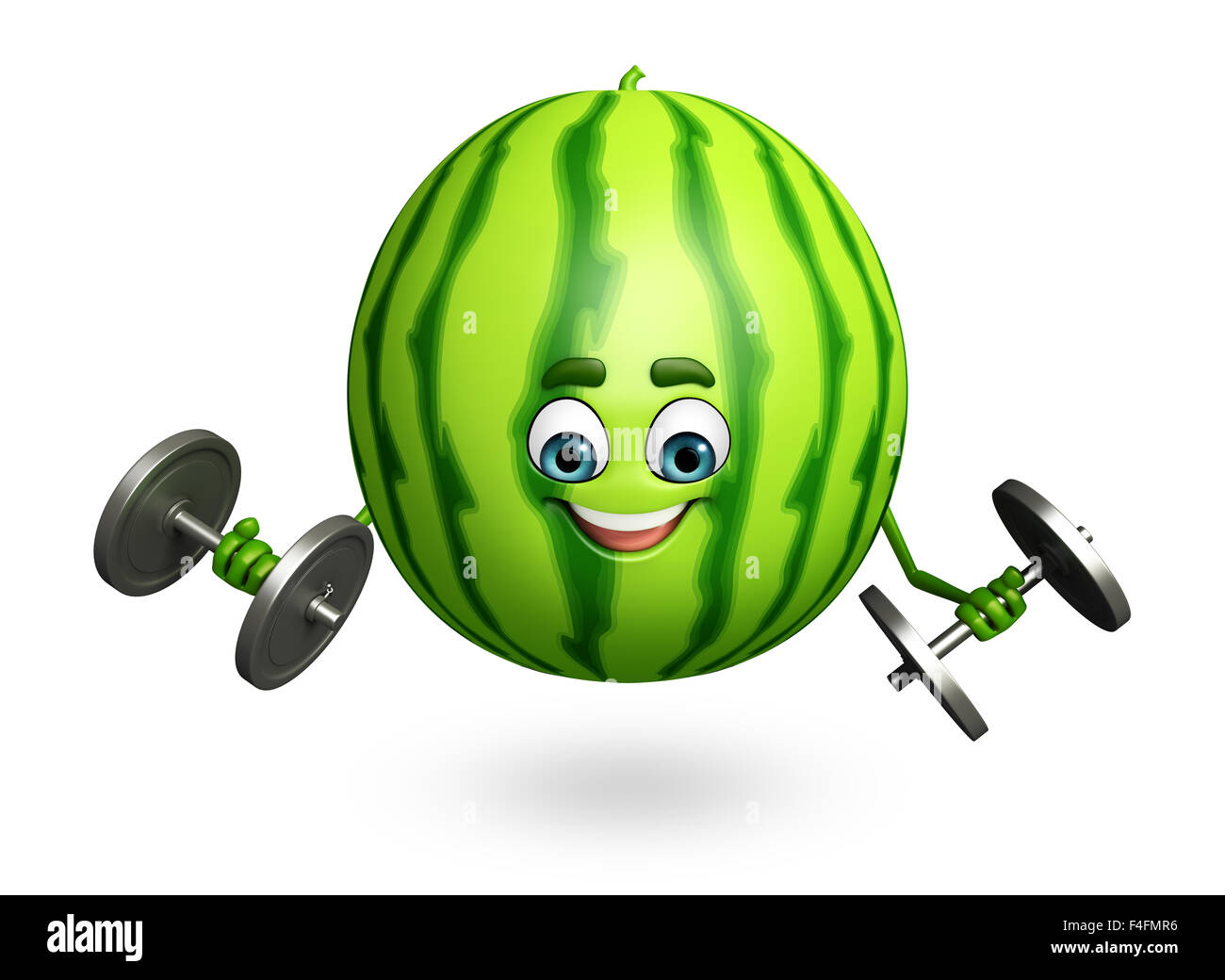 3d rendered illustration of watermelon cartoon character Stock Photo ...