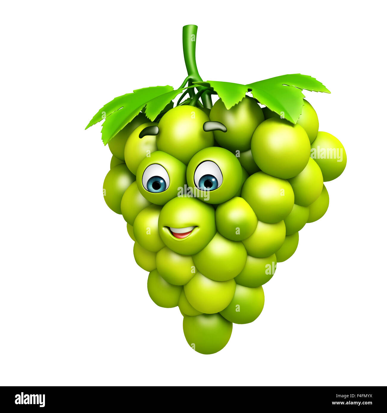 3d rendered illustration of grapes cartoon character Stock Photo - Alamy