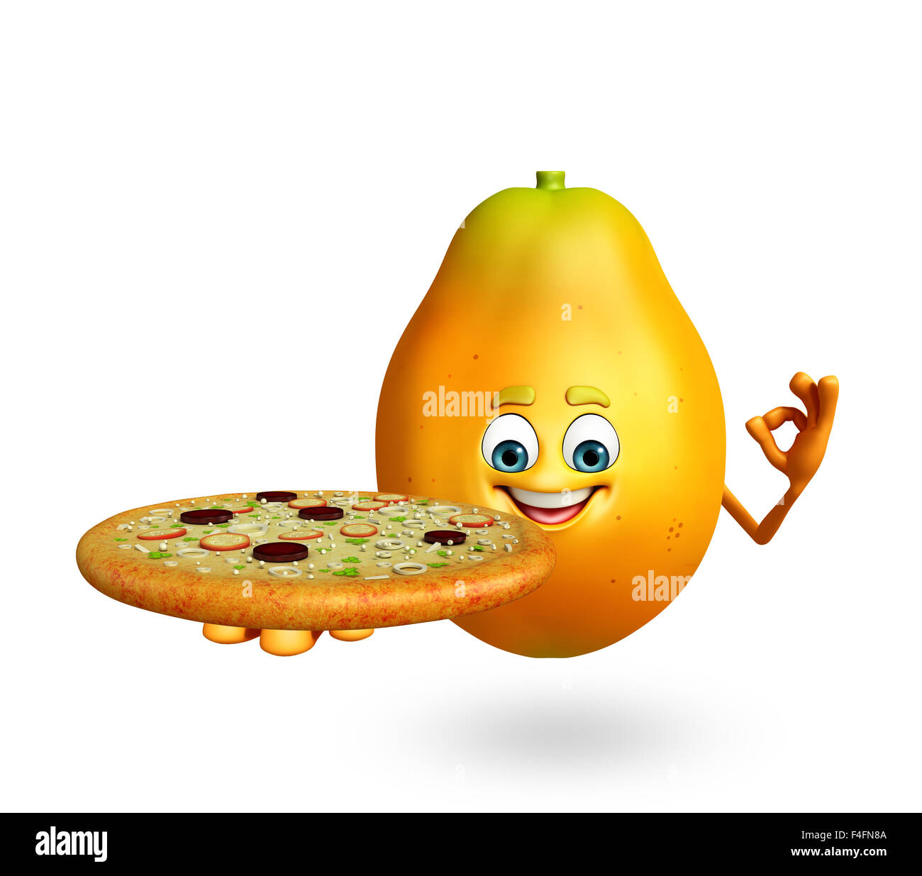 3d rendered illustration papaya cartoon hi-res stock photography and ...