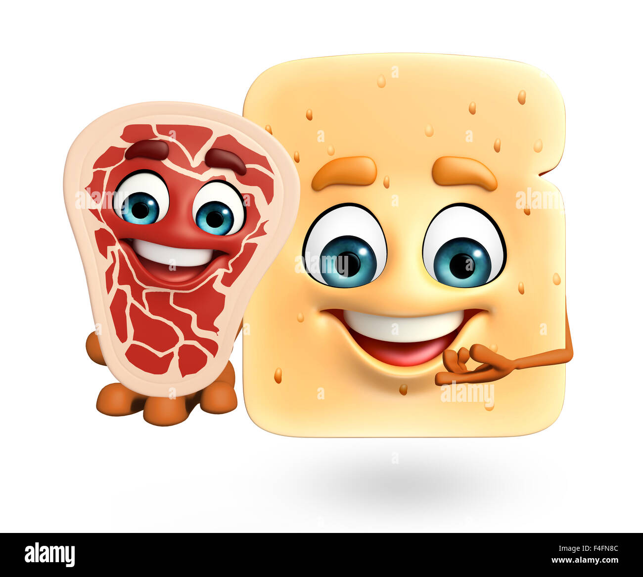 3d rendered illustration of cartoon character of bread Stock Photo - Alamy