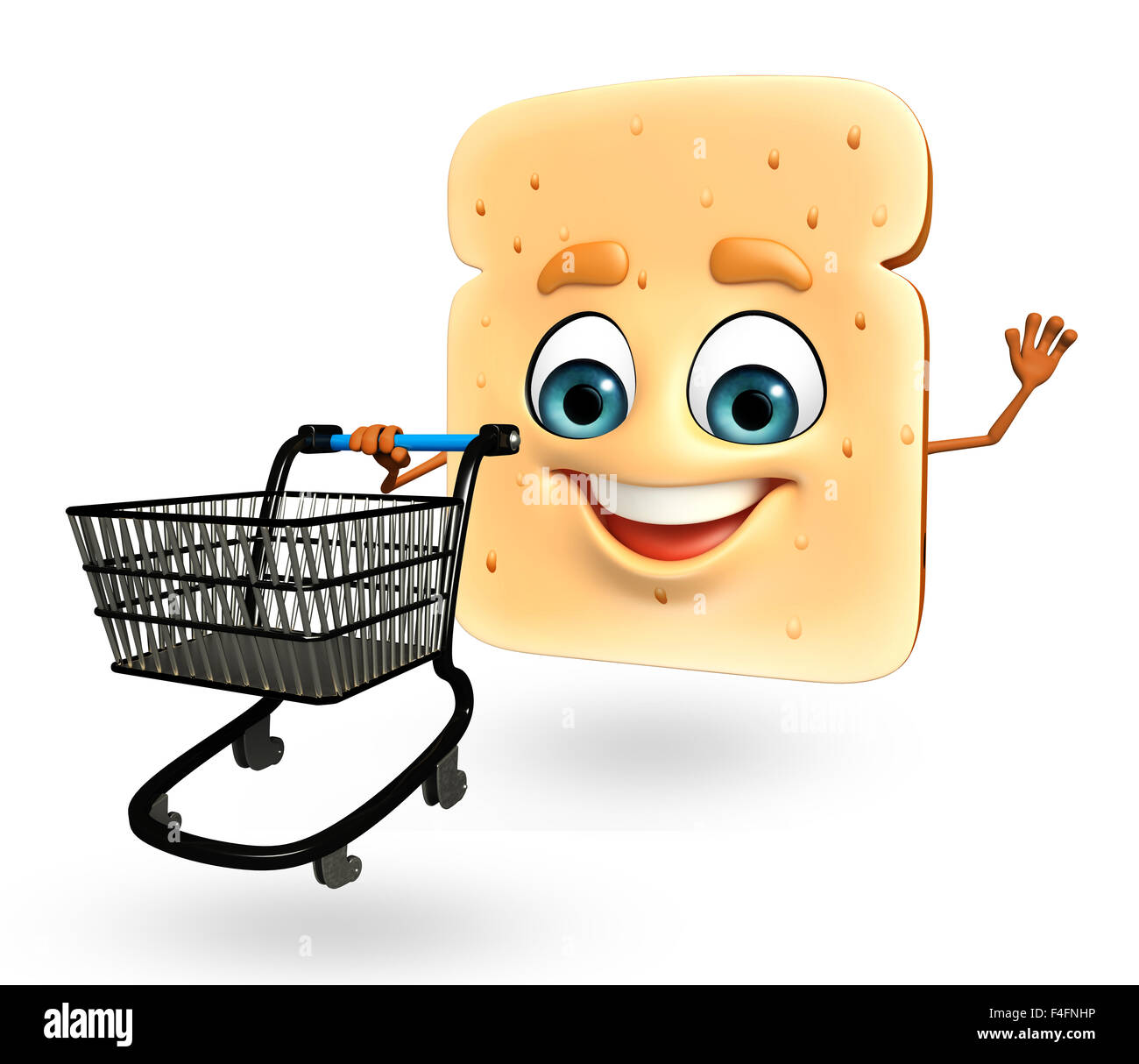 3d rendered illustration of cartoon character of bread Stock Photo - Alamy