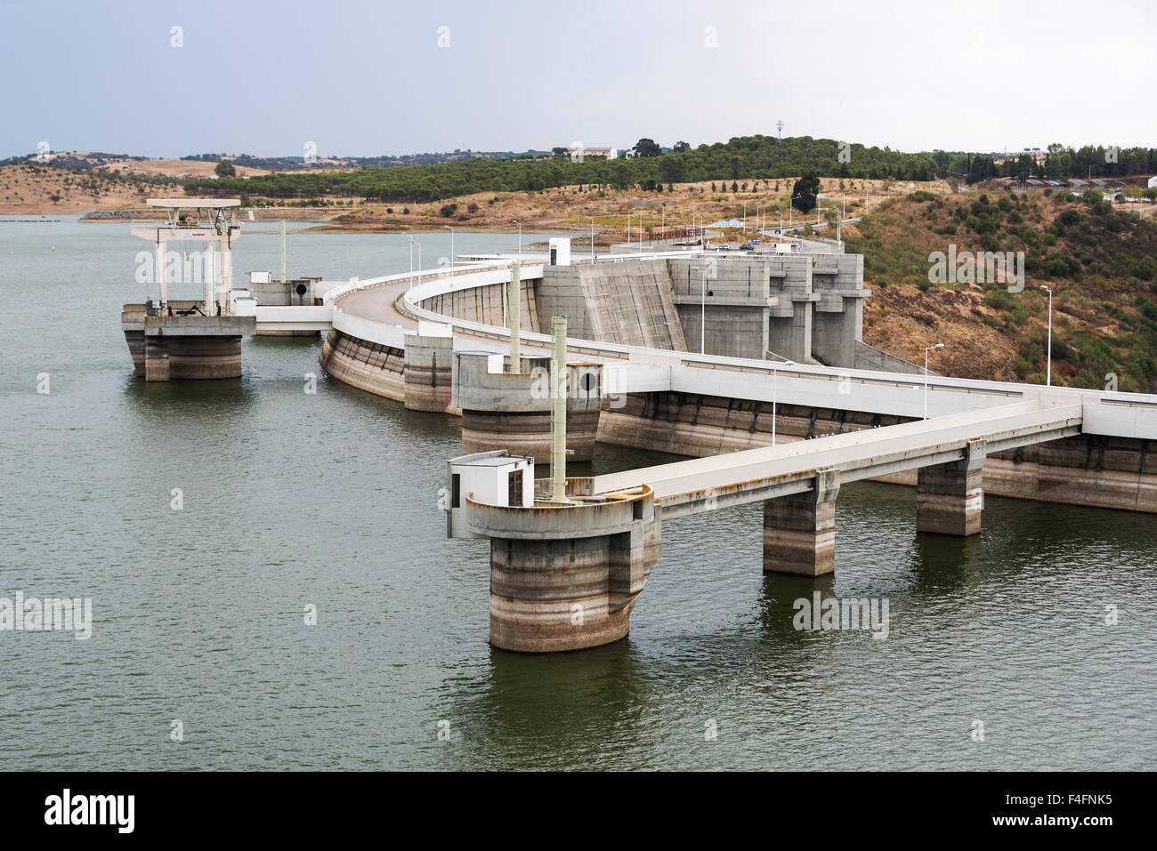 Hydroelectric Power Station of Alqueva. In the Alentejo in Alqueva Lake ...
