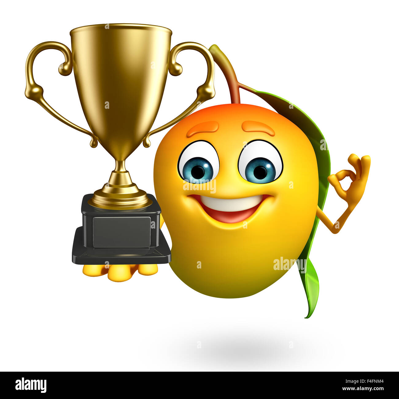 3d rendered illustration of mango cartoon character Stock Photo - Alamy
