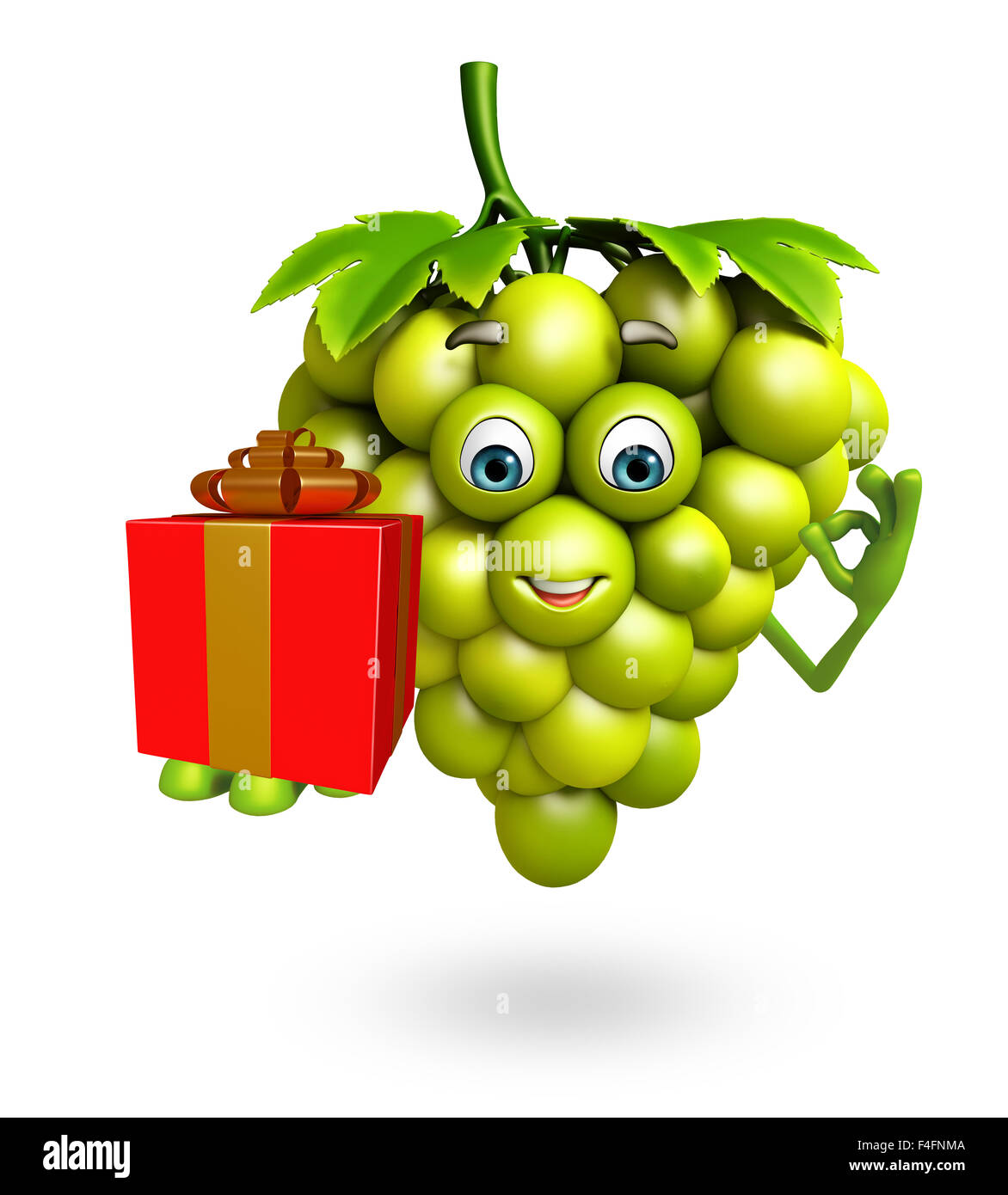 3d rendered illustration of grapes cartoon character Stock Photo - Alamy