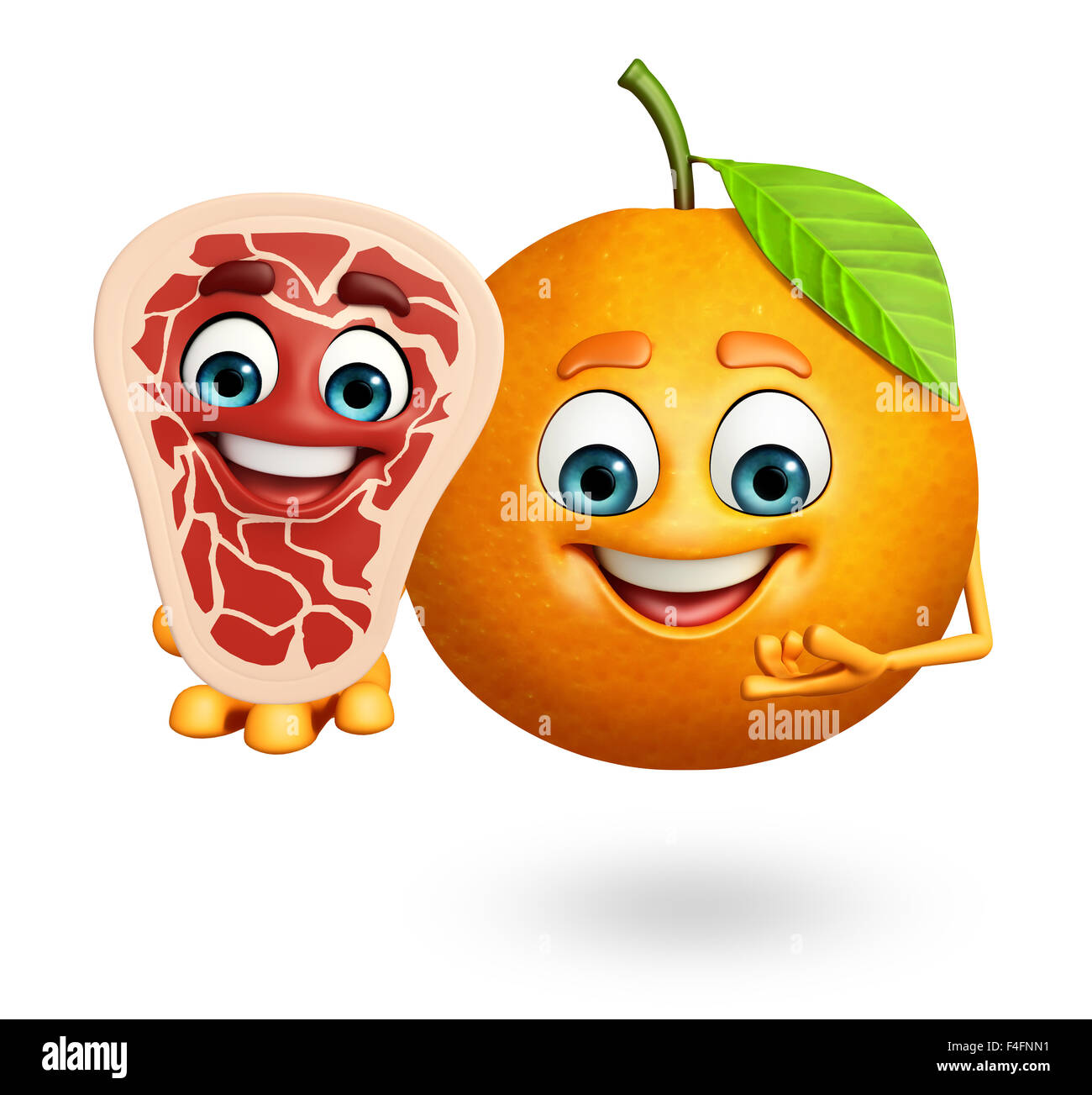 3d rendered illustration of orange cartoon character Stock Photo - Alamy