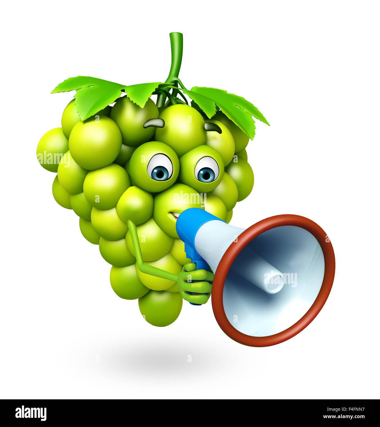 3d rendered illustration of grapes cartoon character Stock Photo - Alamy