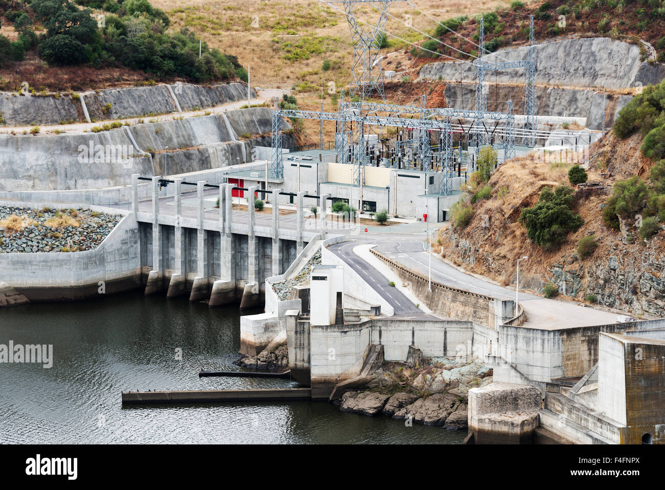 Hydroelectric Power Station of Alqueva. In the Alentejo in Alqueva Lake ...