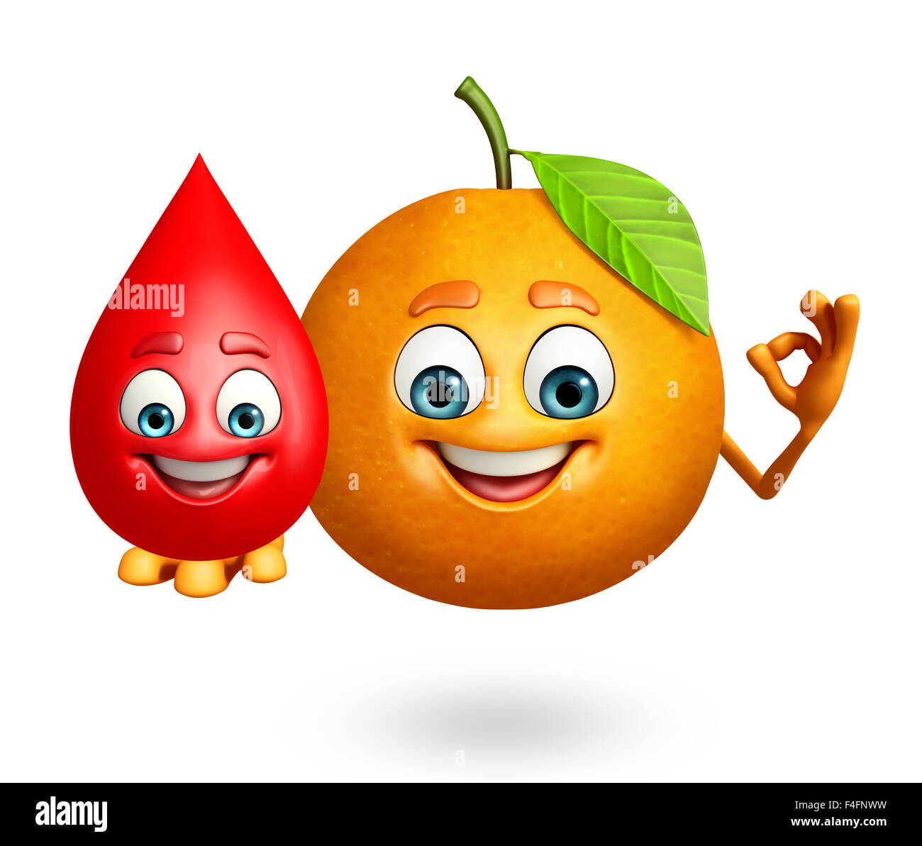 3d rendered illustration of orange cartoon character Stock Photo - Alamy