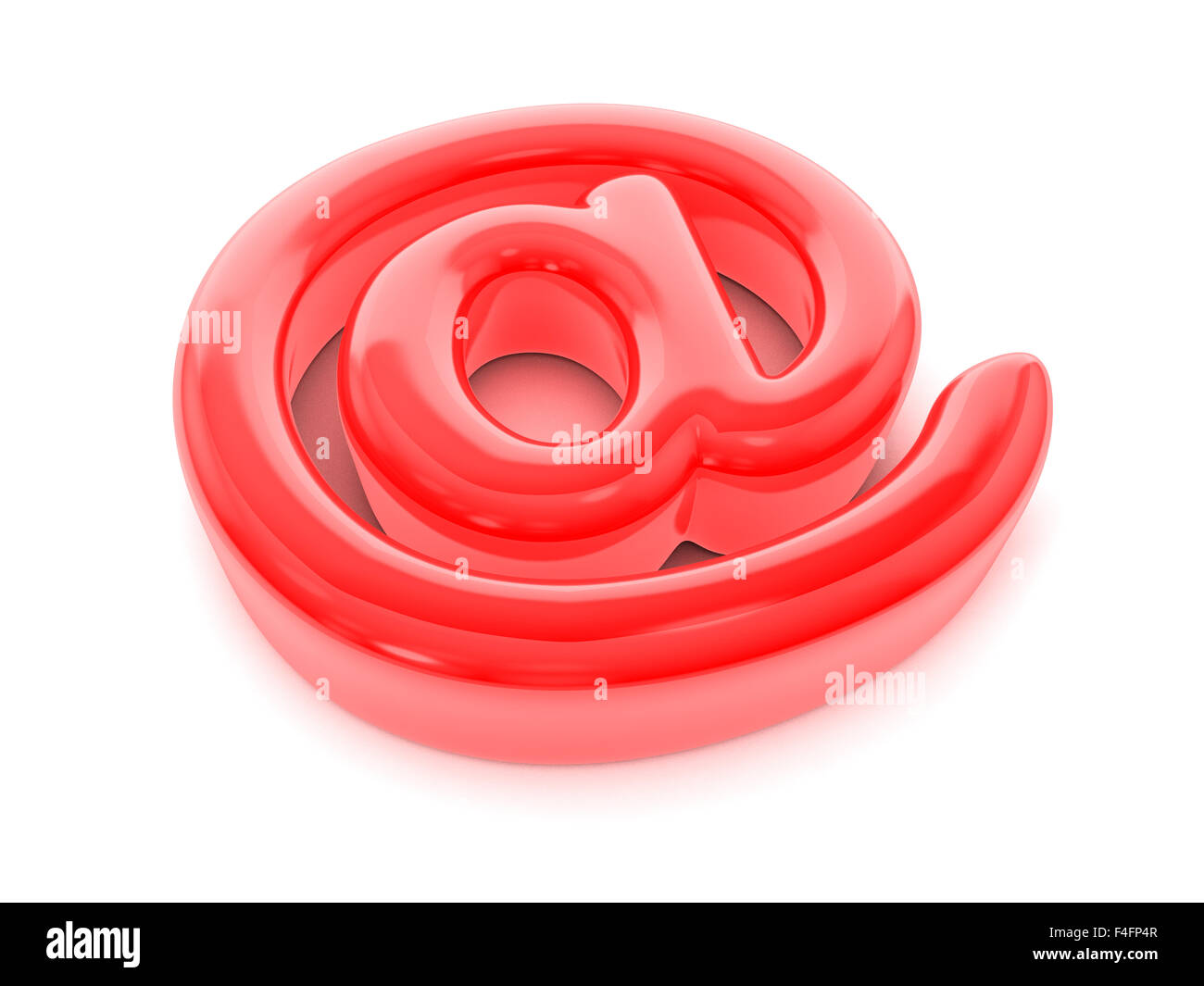 Red balloon email symbol on a white background Stock Photo - Alamy