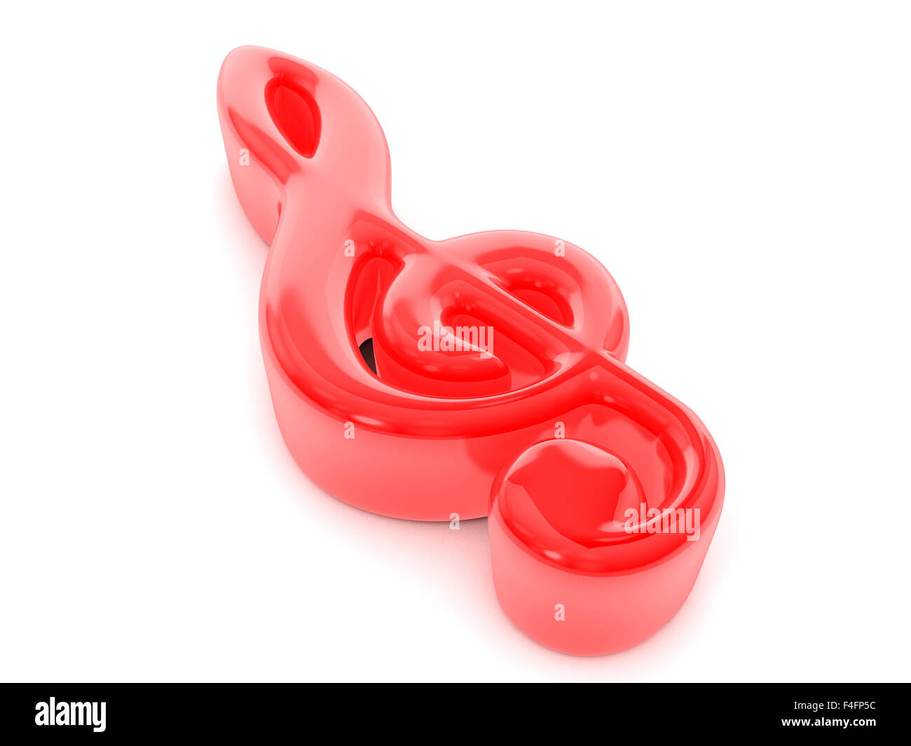 Red balloon music note symbol on a white background Stock Photo - Alamy