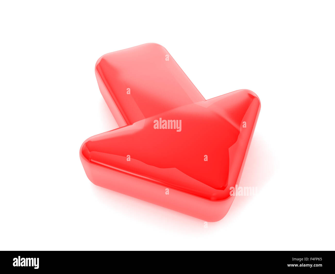 Red balloon arrow symbol on a white background Stock Photo - Alamy