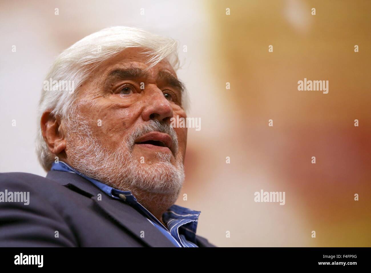 German actor Mario Adorf arrives at the booth of German daily newspaper ...