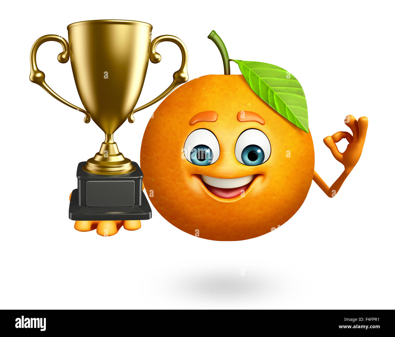 3d rendered illustration of orange cartoon character Stock Photo - Alamy