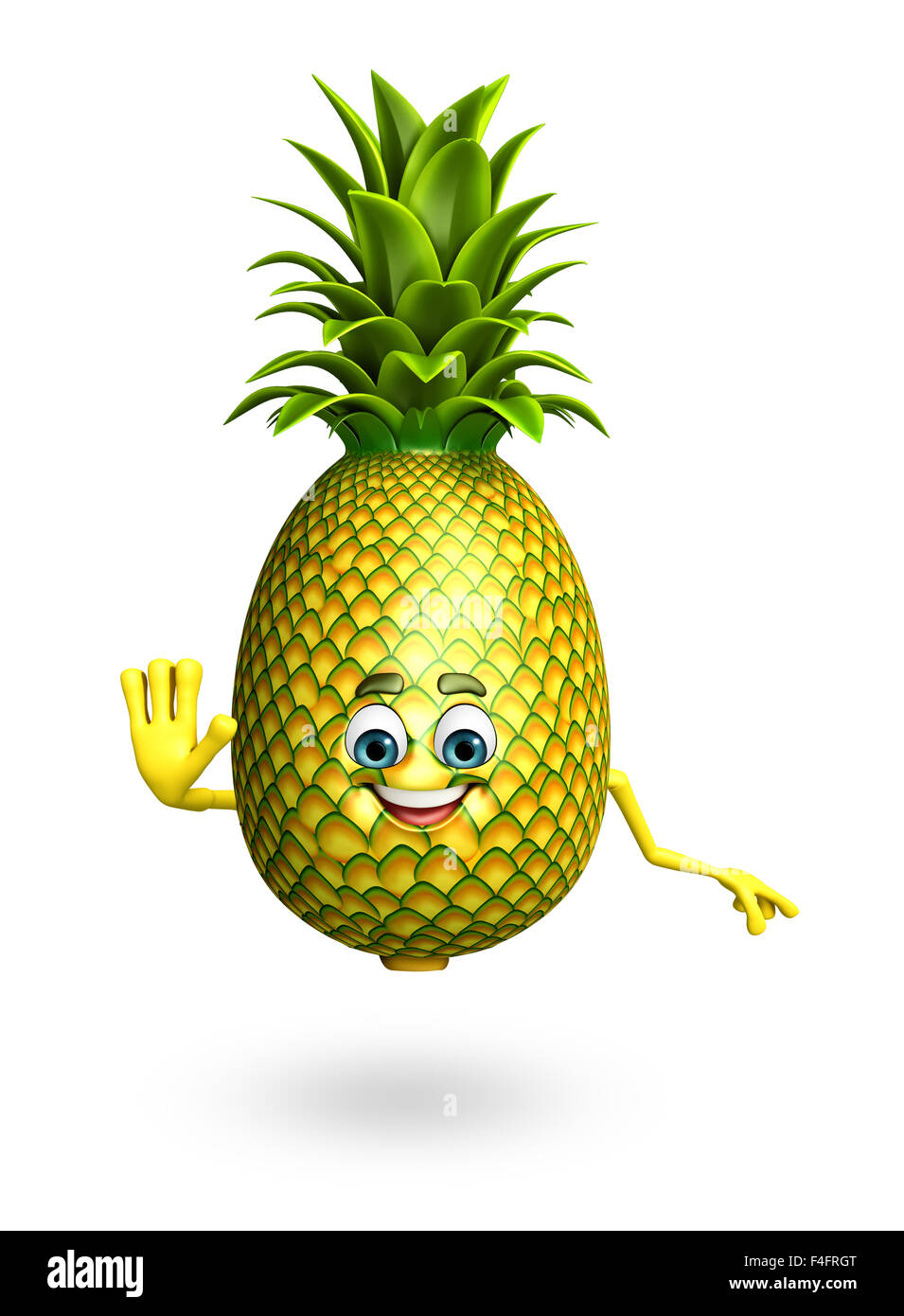 3d rendered illustration of pineapple cartoon character Stock Photo - Alamy