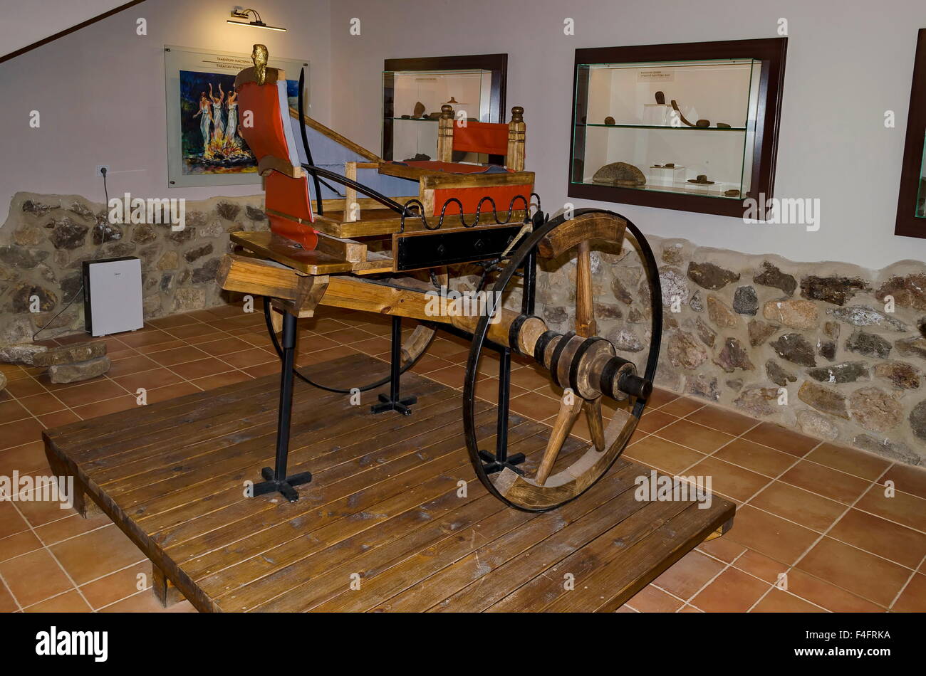 Model of ancient coach in prevails Mali town, Bulgaria Stock Photo - Alamy