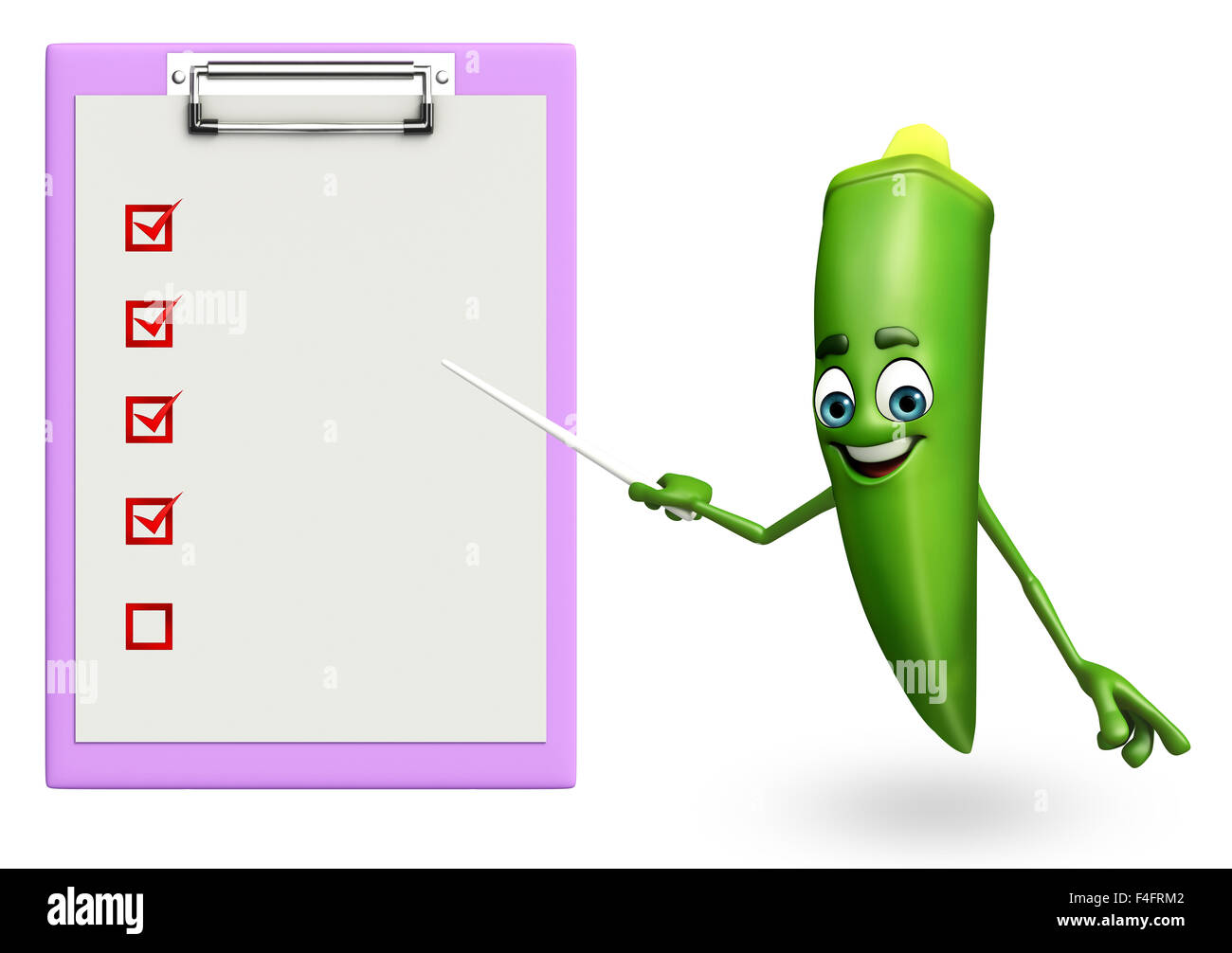 3d rendered illustration of ladyfinger cartoon character Stock Photo ...