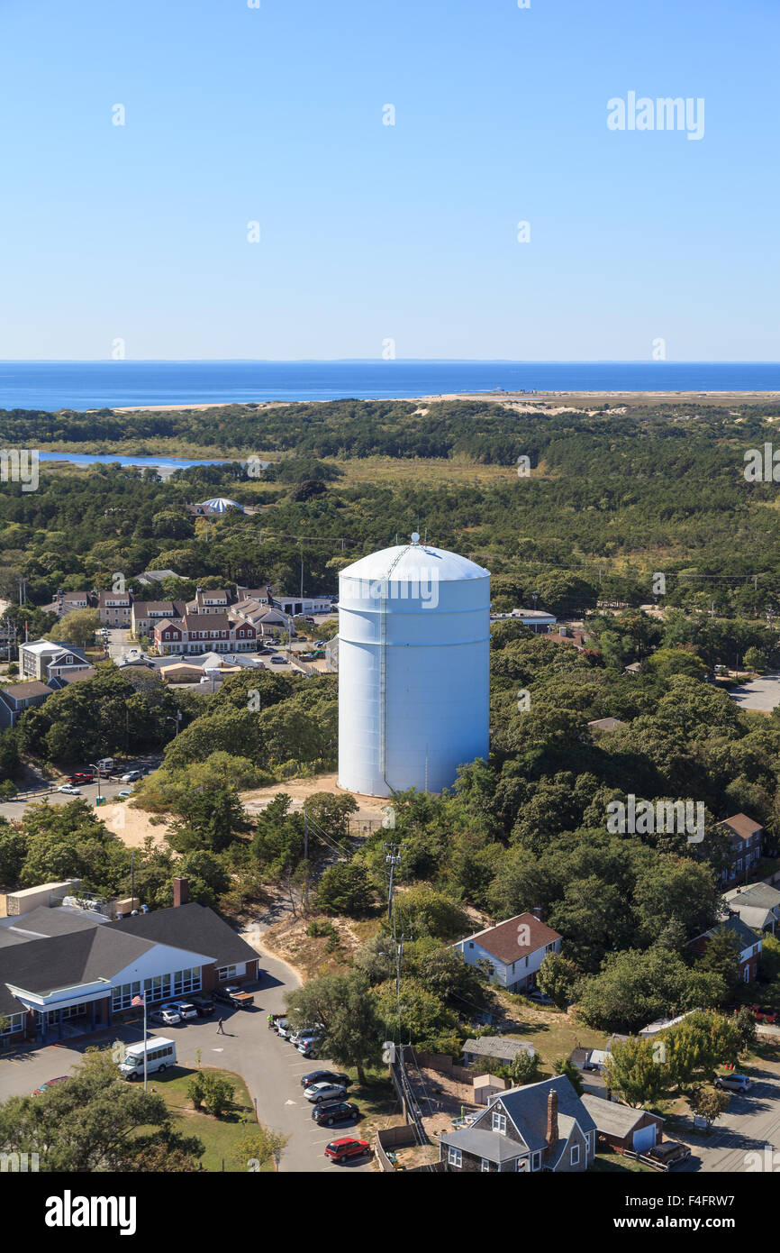 Provincetown, Massachusetts, Cape Cod city view and beach and ocean ...