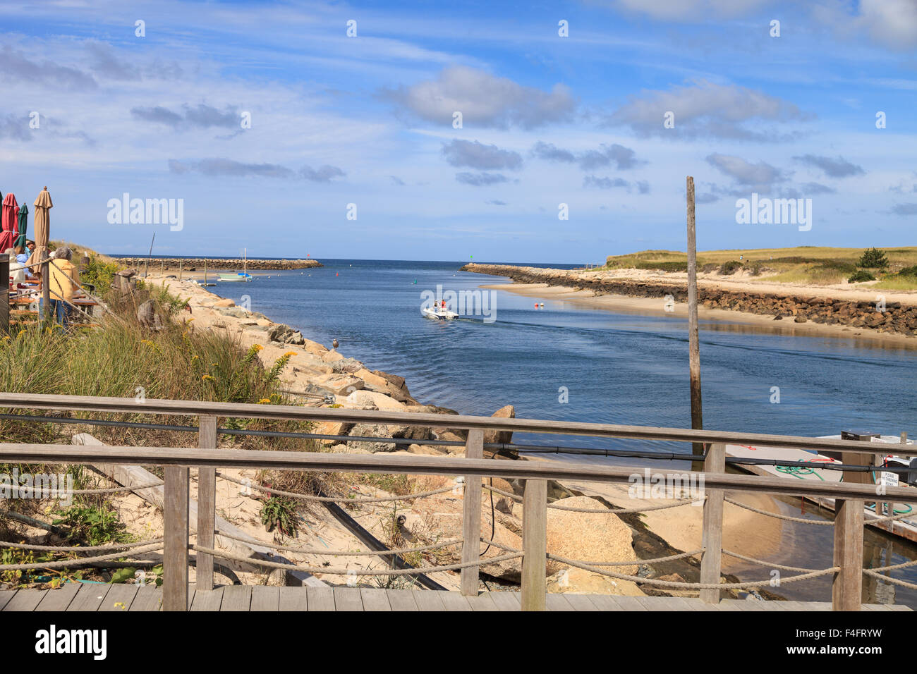 Sesuit Harbor in Dennis, Massachusetts on Cape Cod in the summer Stock ...