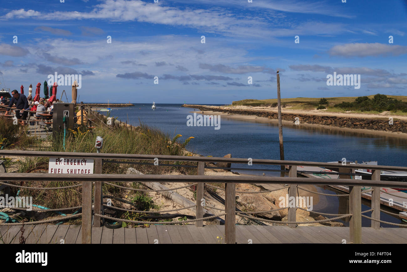 Sesuit Harbor in Dennis, Massachusetts on Cape Cod in the summer Stock ...