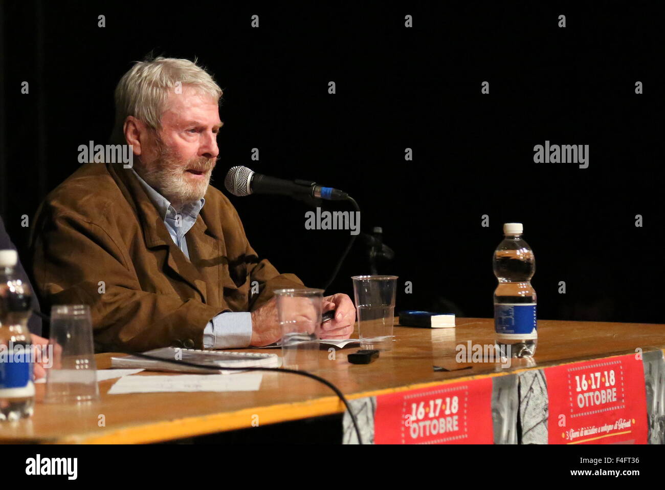 Turin, Italy. 16th Oct, 2015. Sante Notarnicola during the debate about ...