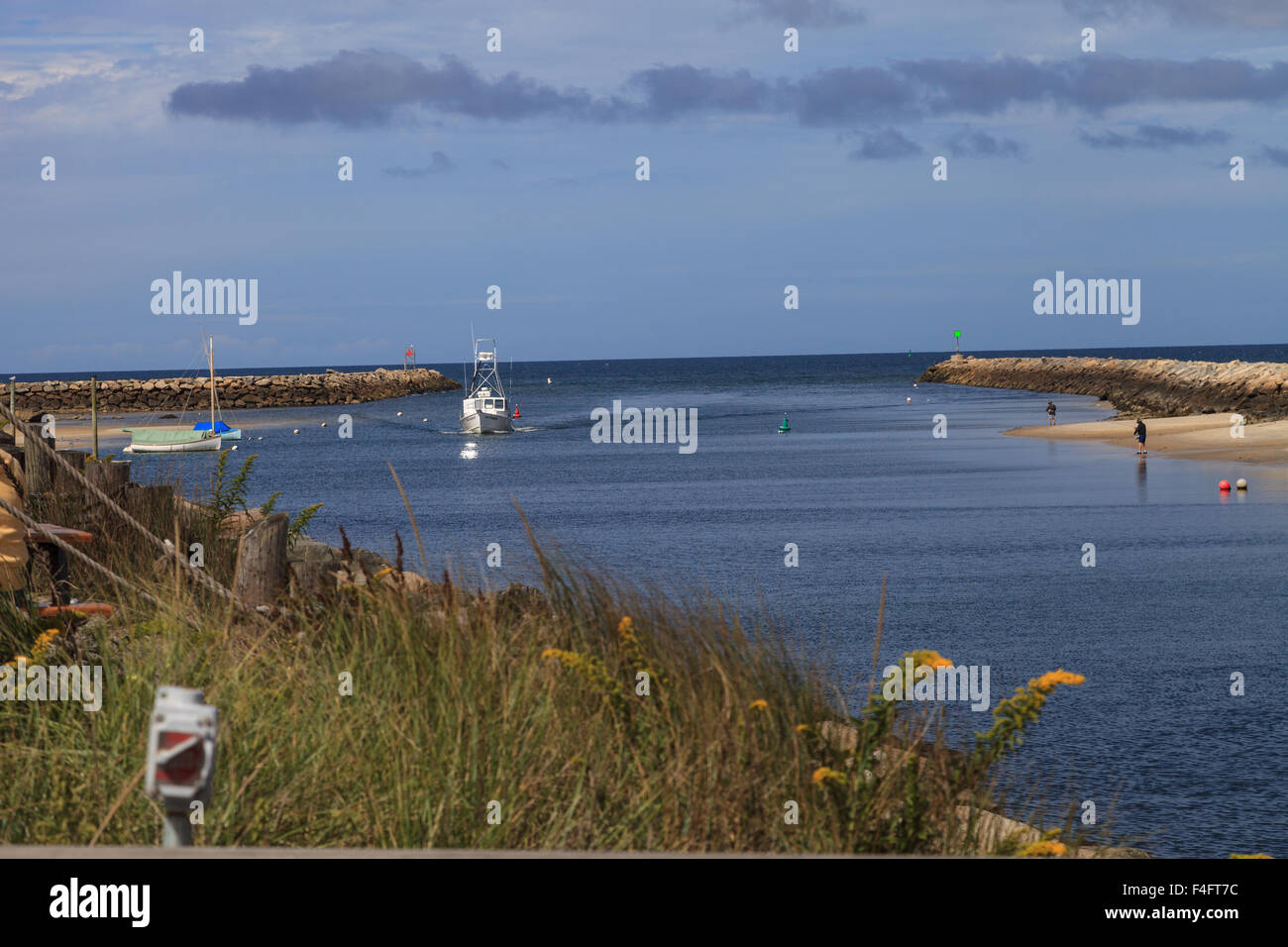 Sesuit Harbor in Dennis, Massachusetts on Cape Cod in the summer Stock ...