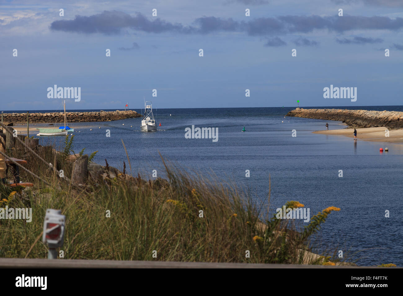 Sesuit Harbor in Dennis, Massachusetts on Cape Cod in the summer Stock ...