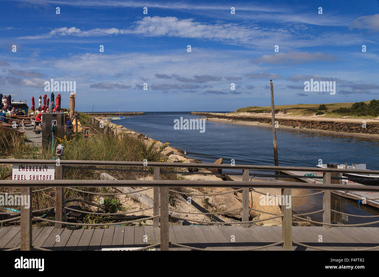 Sesuit Harbor in Dennis, Massachusetts on Cape Cod in the summer Stock ...