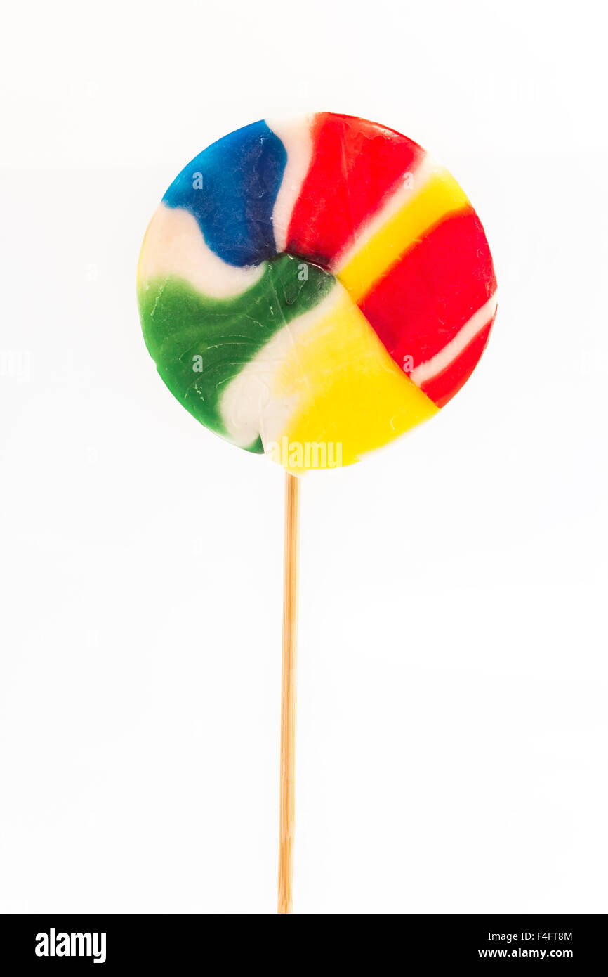 Vintage lollipop isolated on white Stock Photo - Alamy