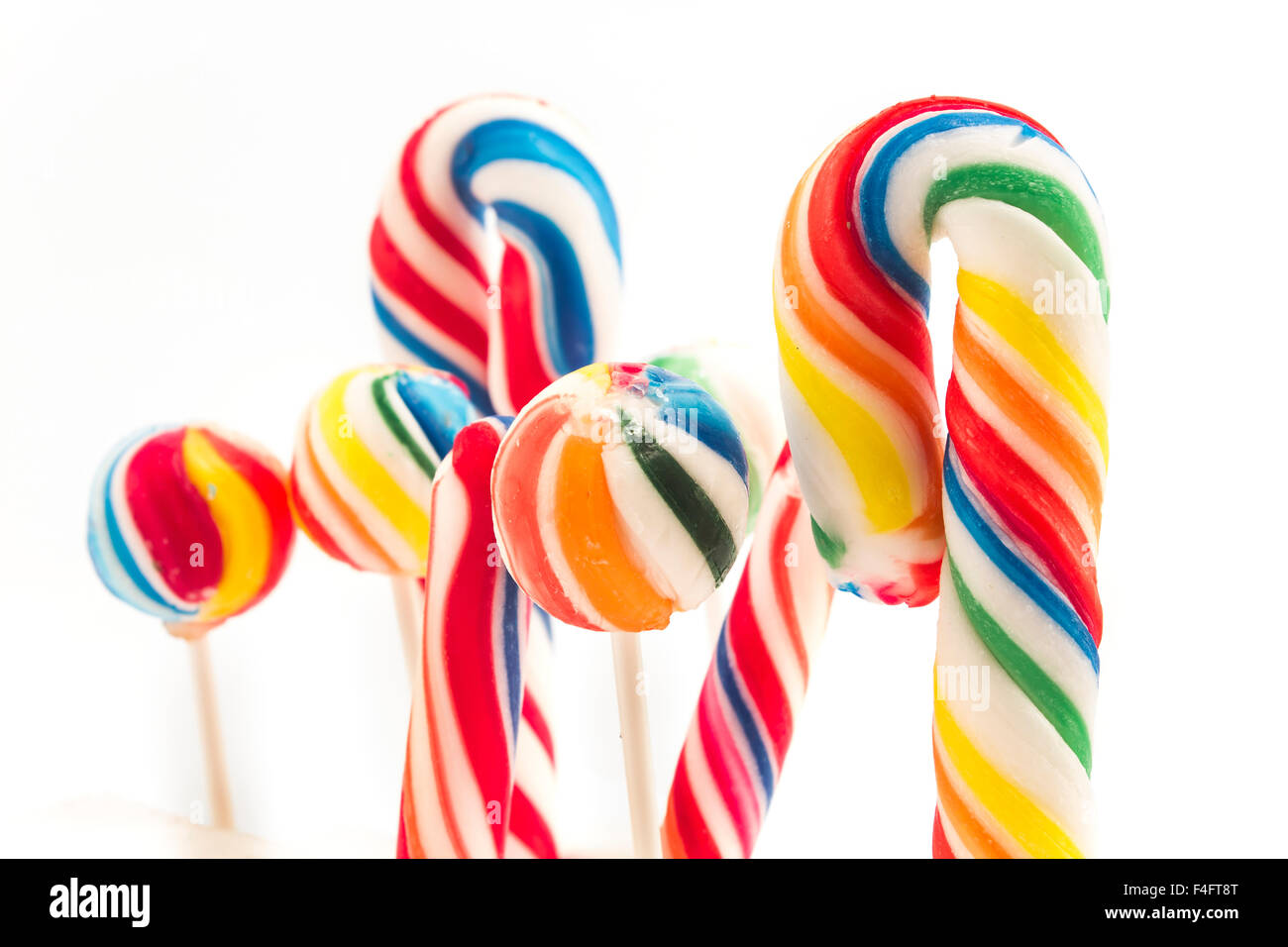 Vintage lollipops isolated on white Stock Photo - Alamy
