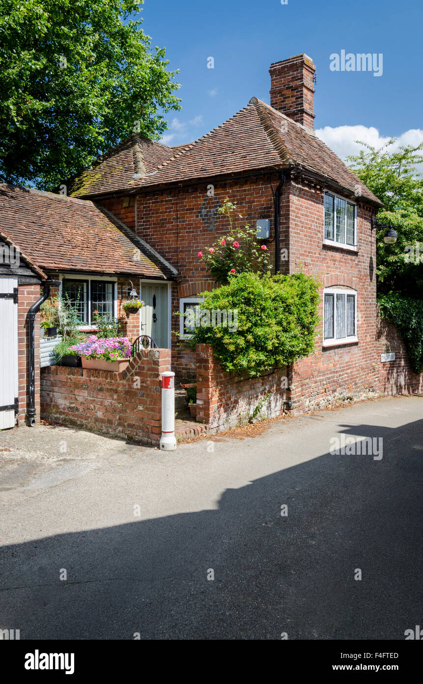Pretty brick cottage in the village of Chilham, Kent, UK Stock Photo ...