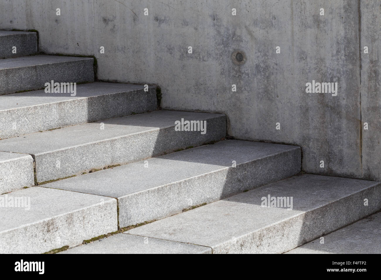 Abstract modern concrete stairs to building - stairway composition ...