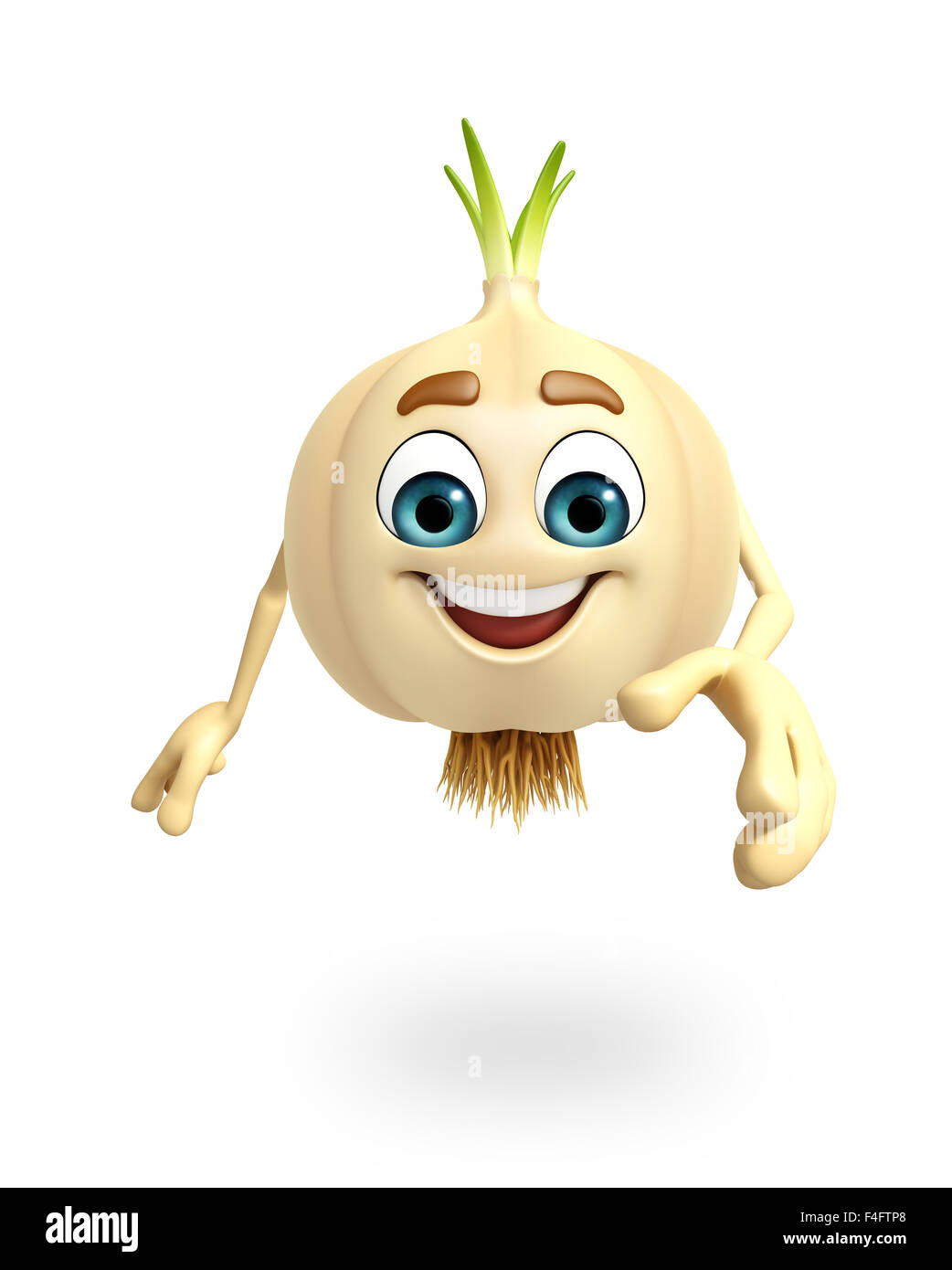 3d rendered illustration of Garlic cartoon character Stock Photo - Alamy