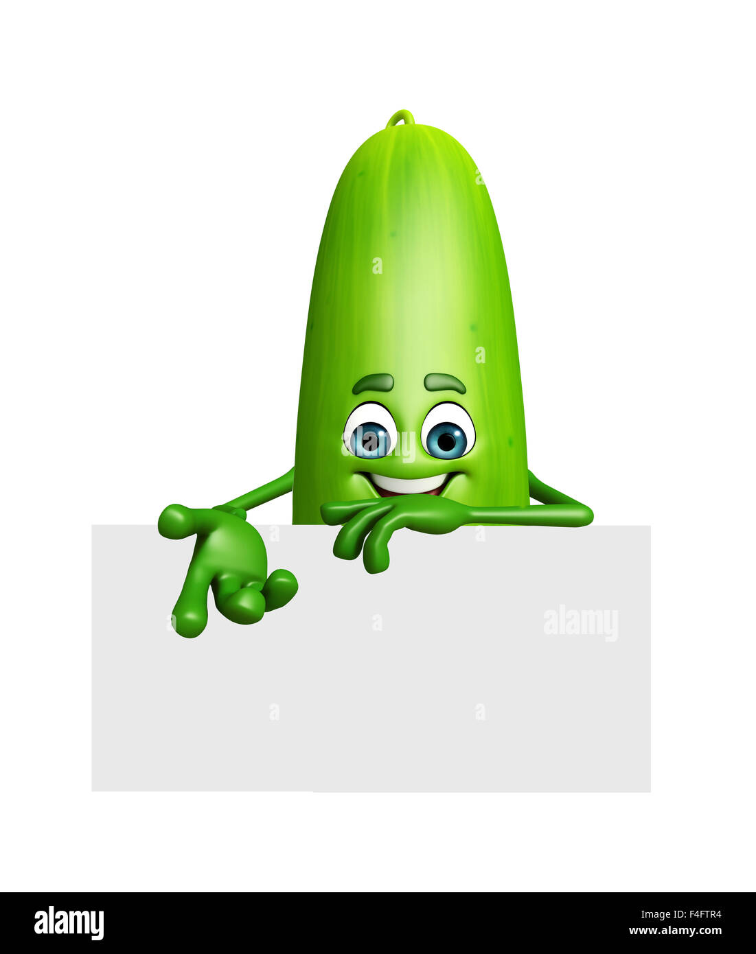 3d rendered illustration of cucumber cartoon character Stock Photo - Alamy