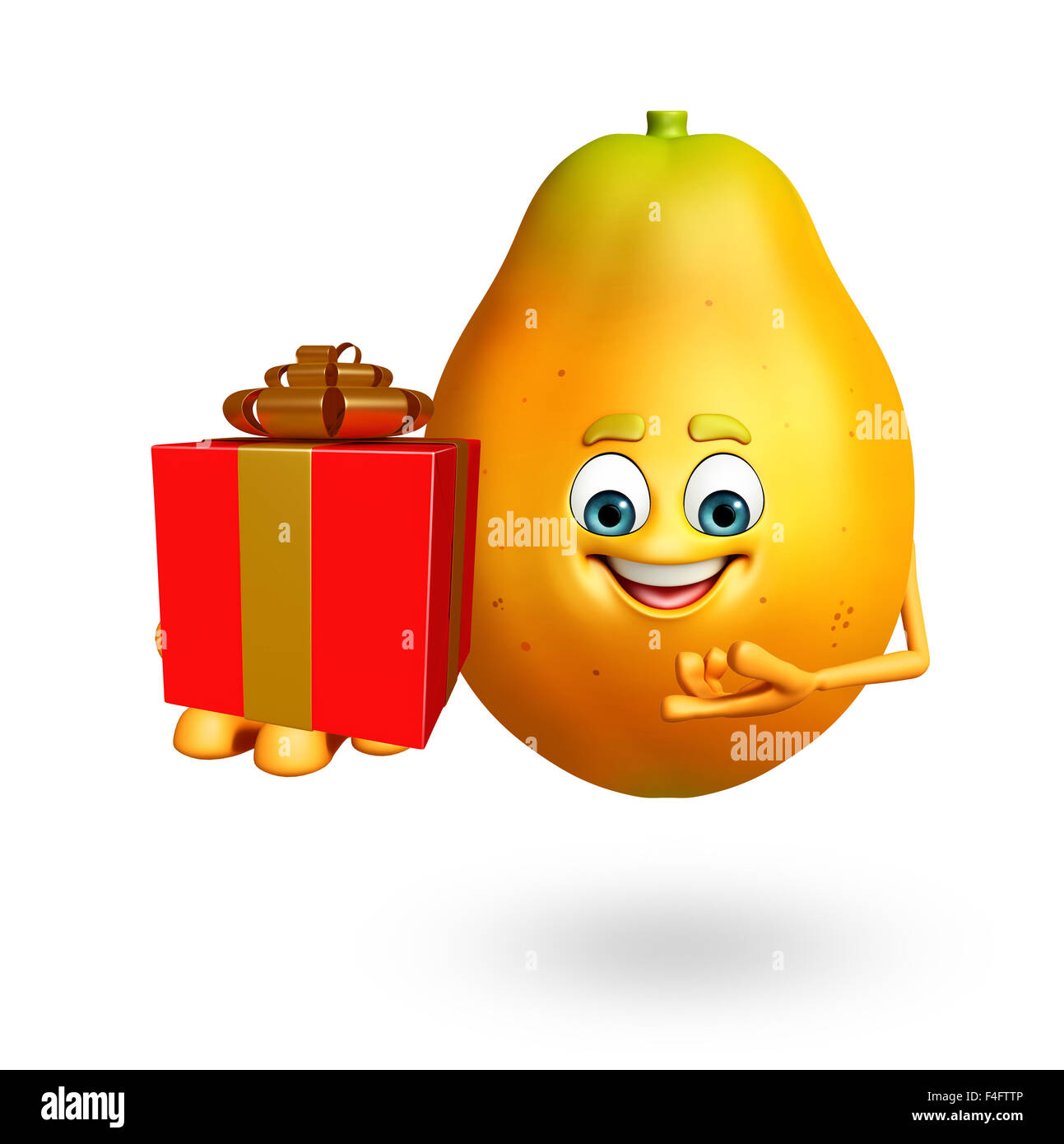 3d rendered illustration of papaya cartoon character Stock Photo - Alamy