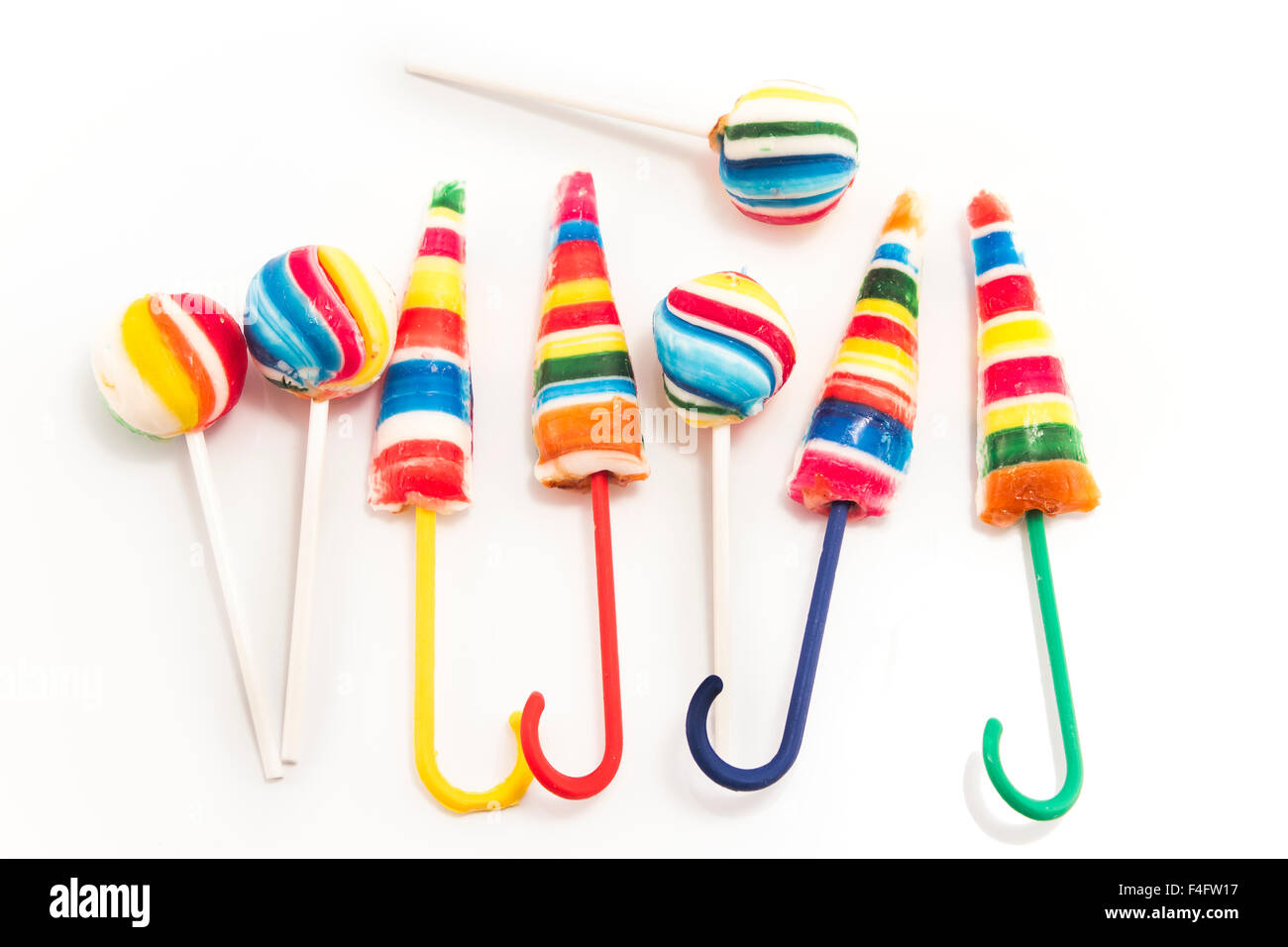 Vintage lollipops isolated on white Stock Photo - Alamy
