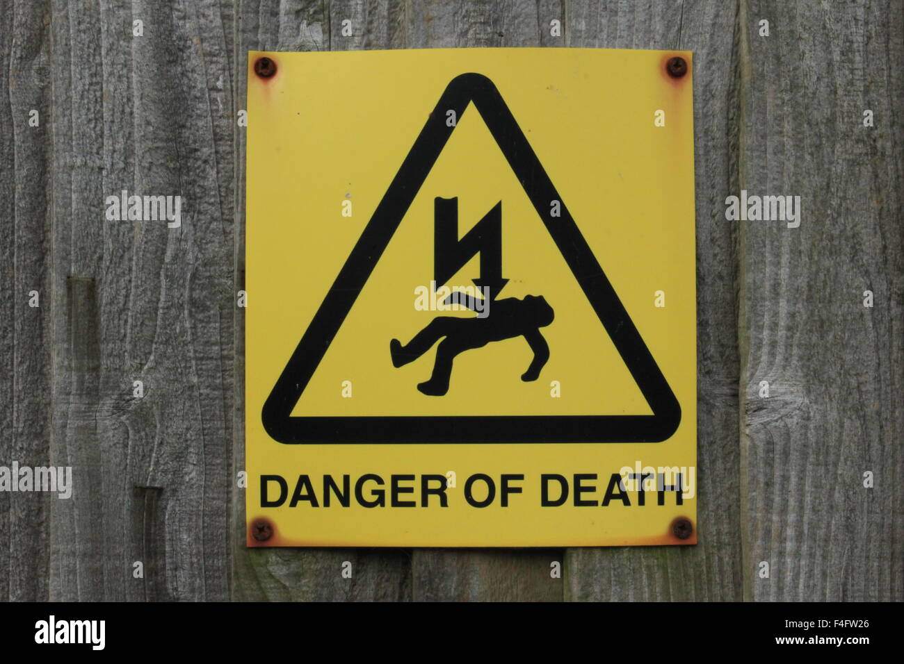 Health and Safety "Danger of Death" sign Stock Photo - Alamy