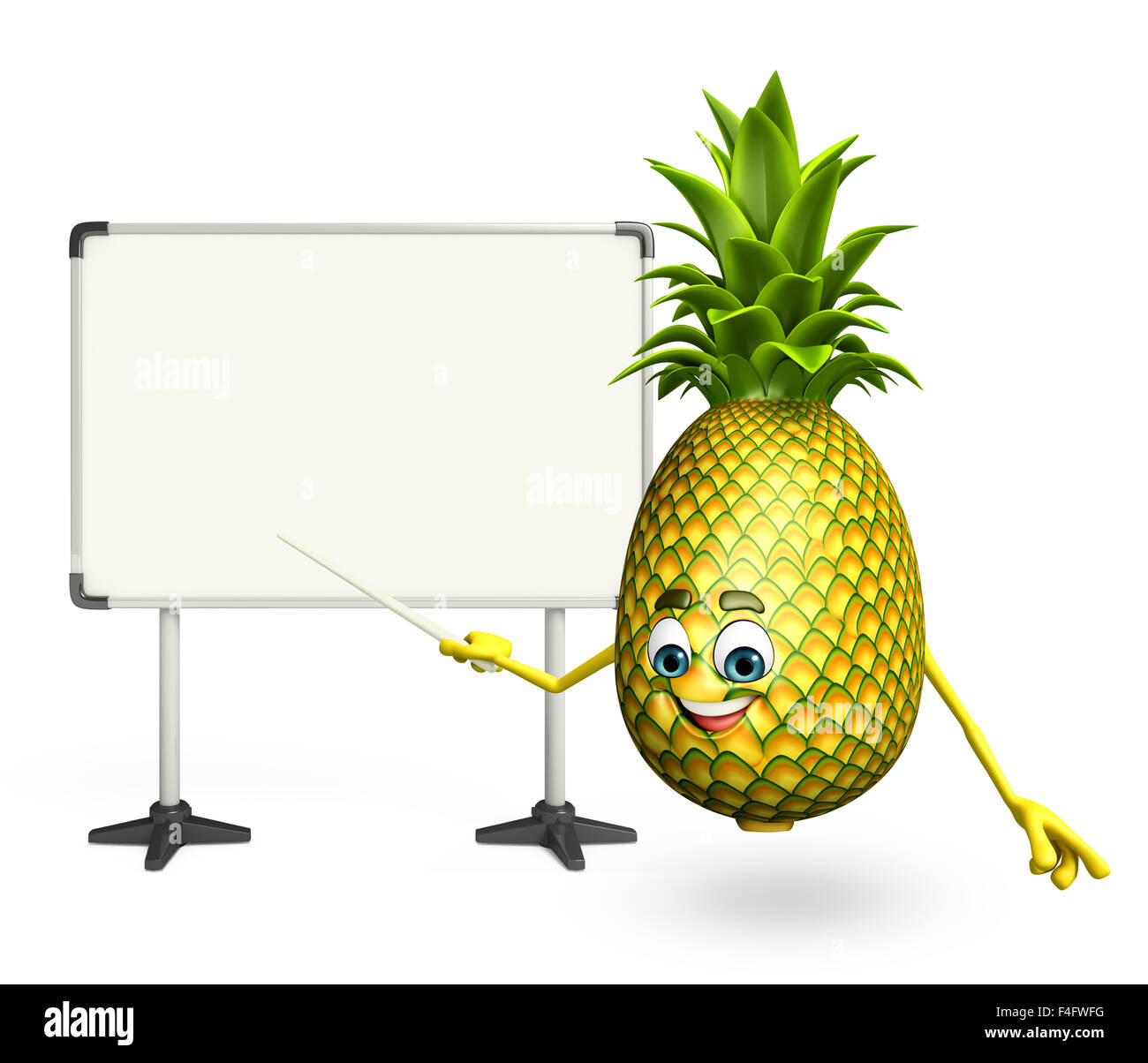 3d rendered illustration of pineapple cartoon character Stock Photo - Alamy