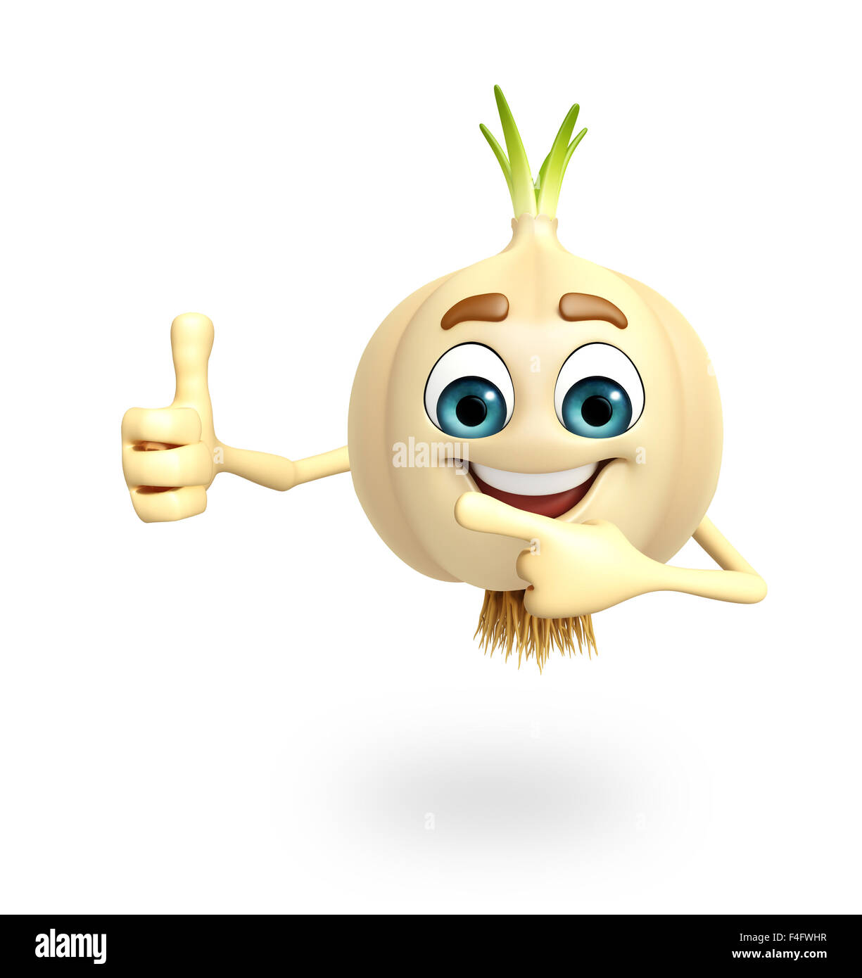 3d rendered illustration of Garlic cartoon character Stock Photo - Alamy