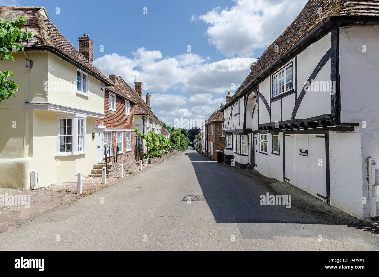 Pretty street in the village of Chilham, Kent, UK Stock Photo - Alamy